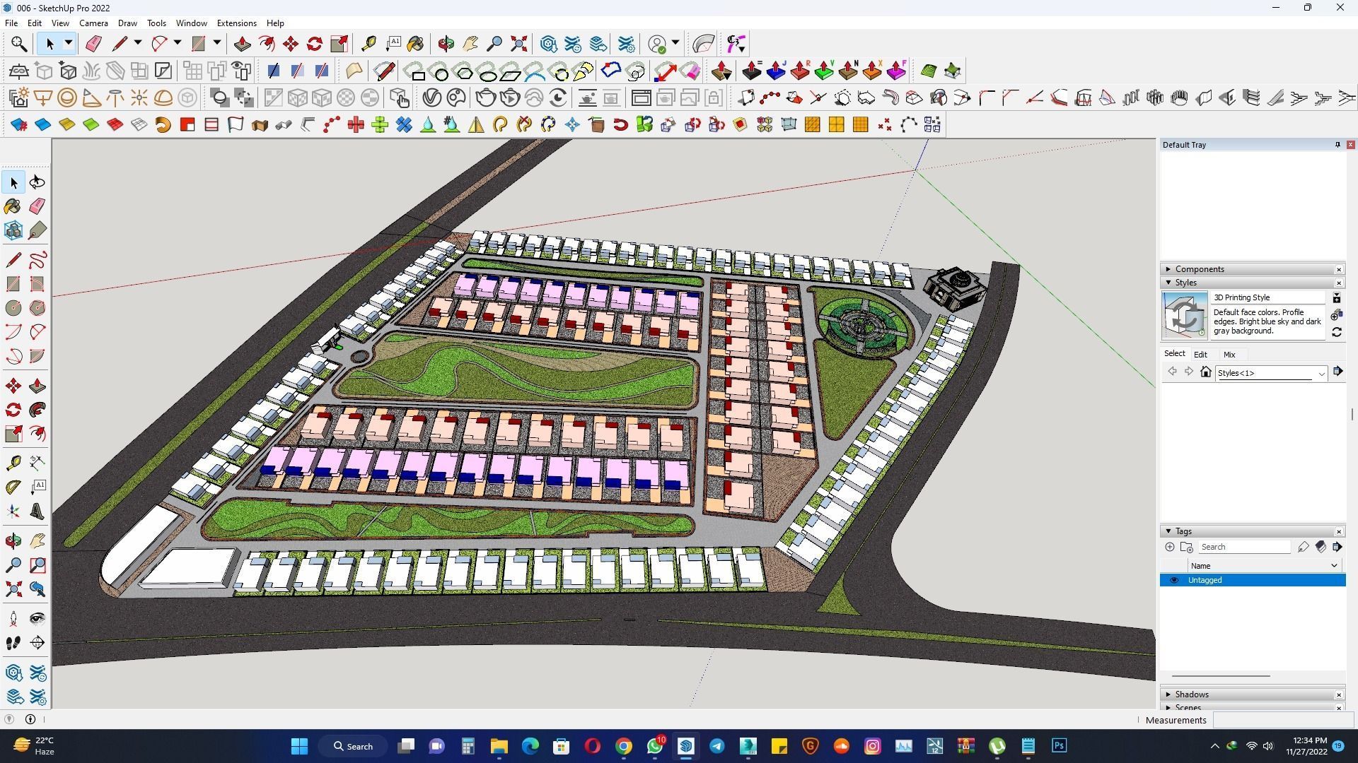 Affordable housing community project 3d model 3D model | CGTrader