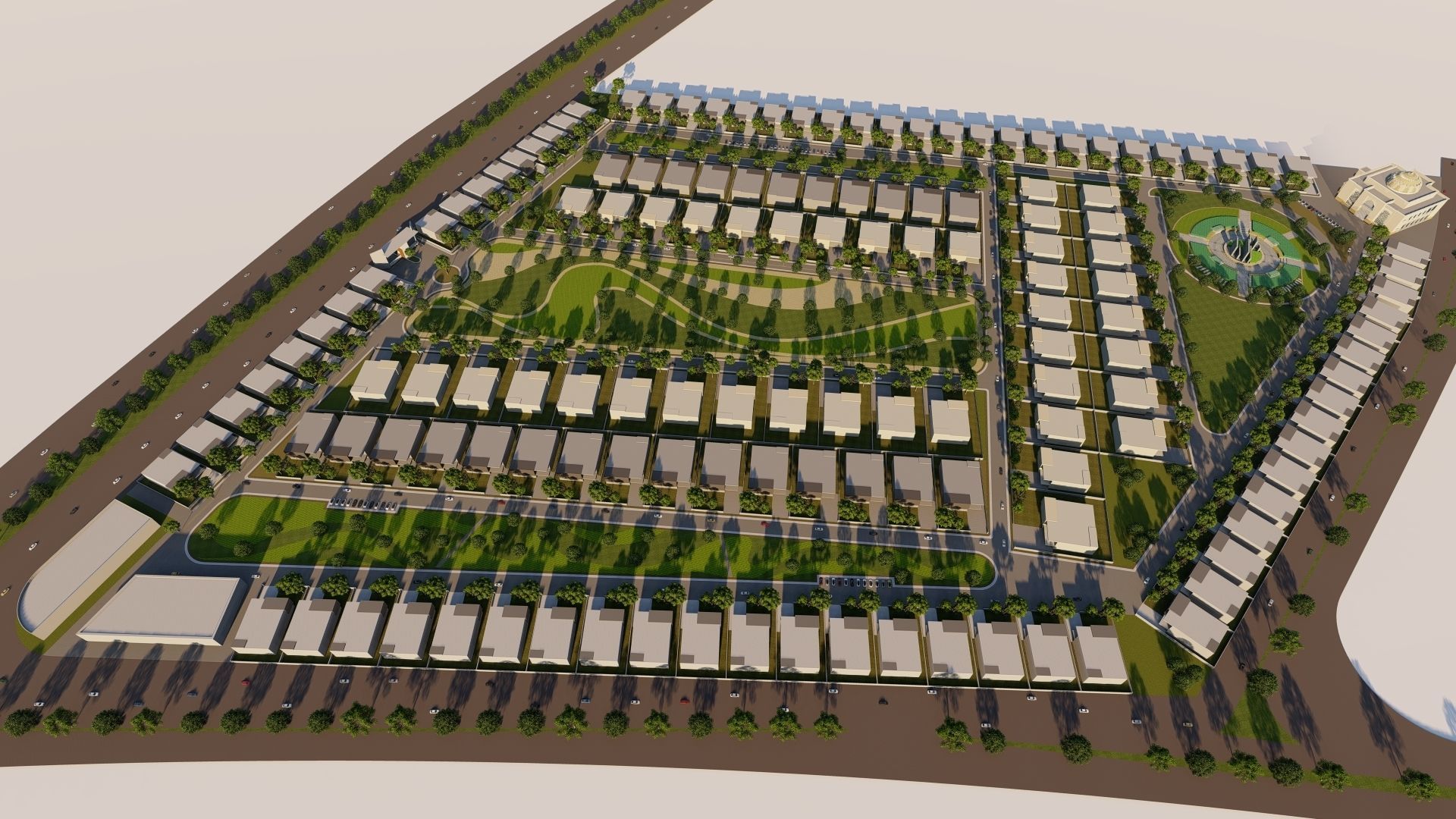 Affordable housing community project 3d model 3D model | CGTrader