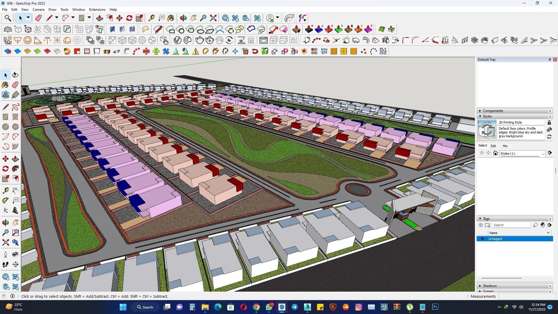 Affordable housing community project 3d model 3D model | CGTrader
