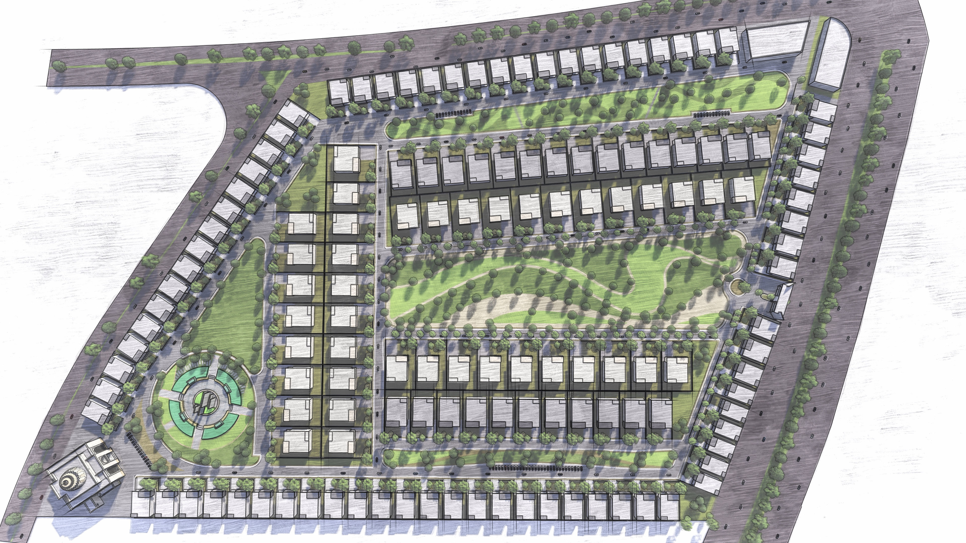 Affordable housing community project 3d model 3D model | CGTrader