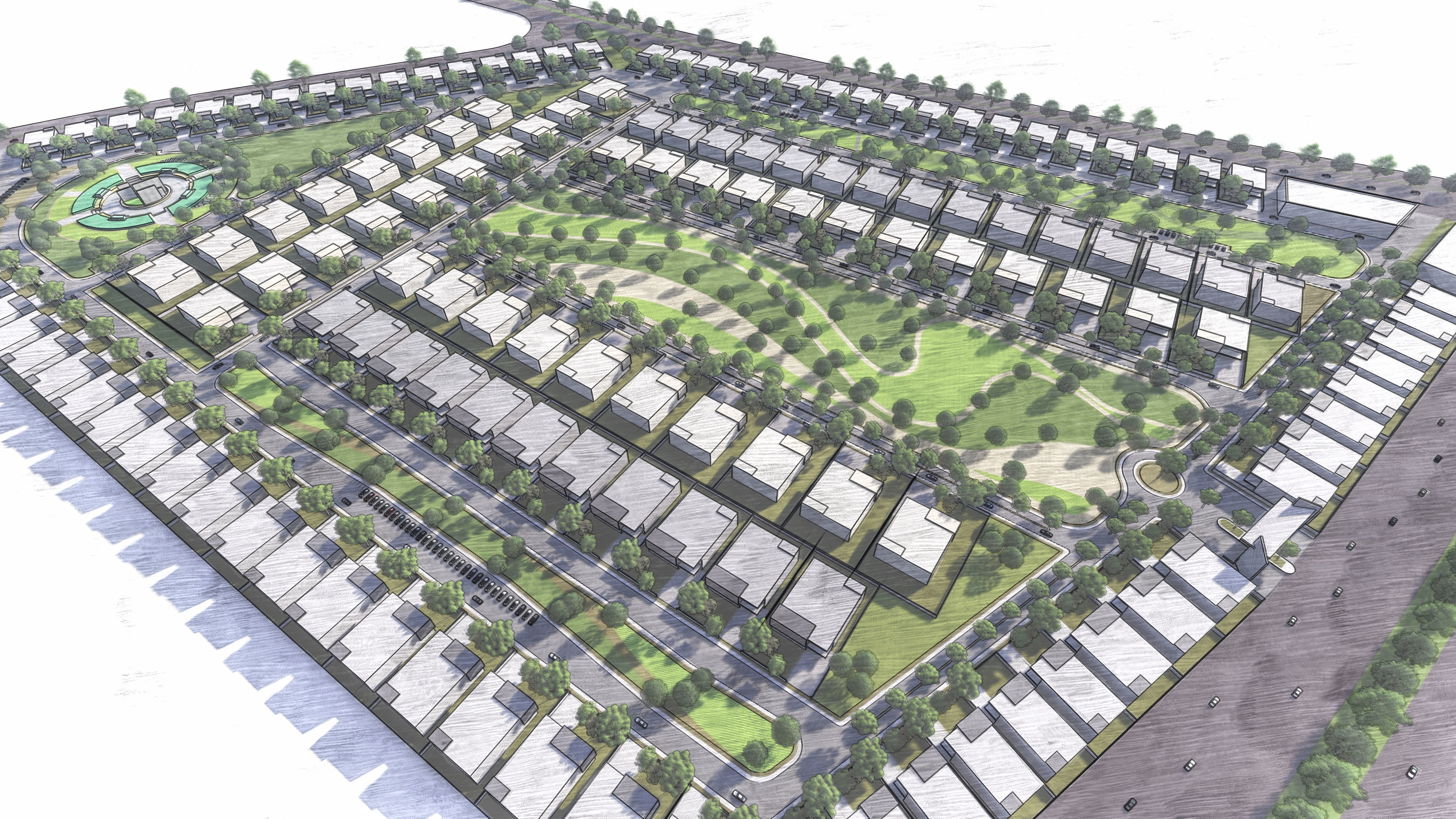 Affordable housing community project 3d model 3D model | CGTrader