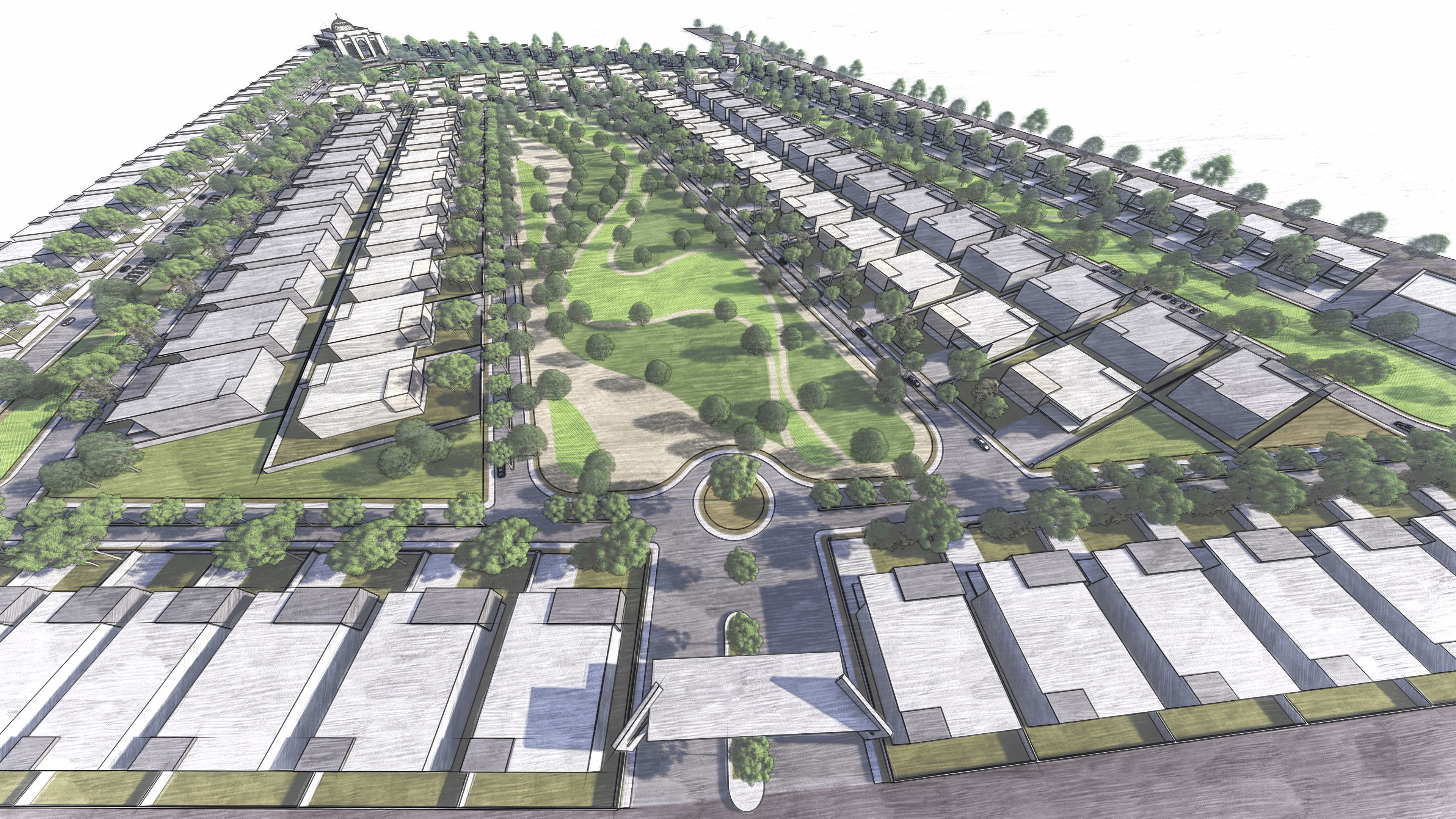 Affordable housing community project 3d model 3D model | CGTrader