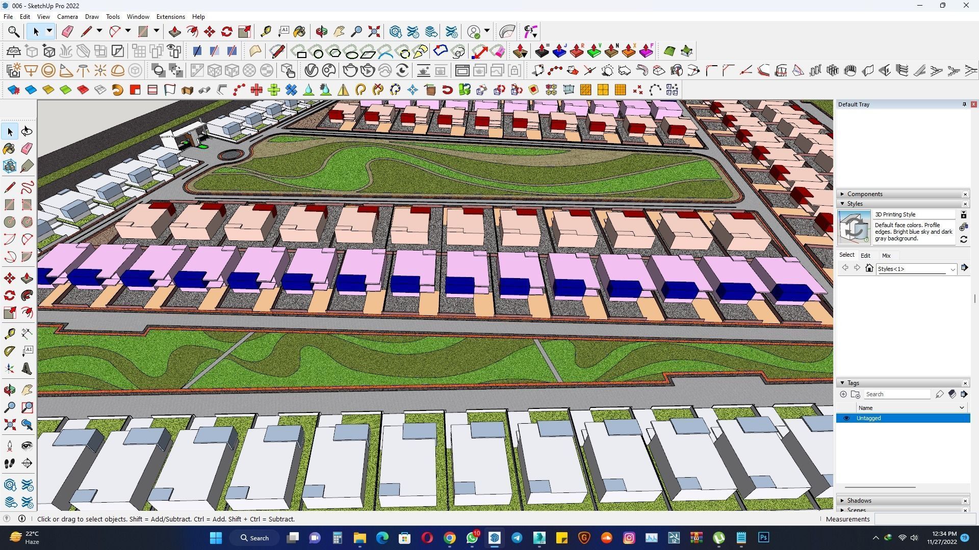 Affordable housing community project 3d model 3D model | CGTrader