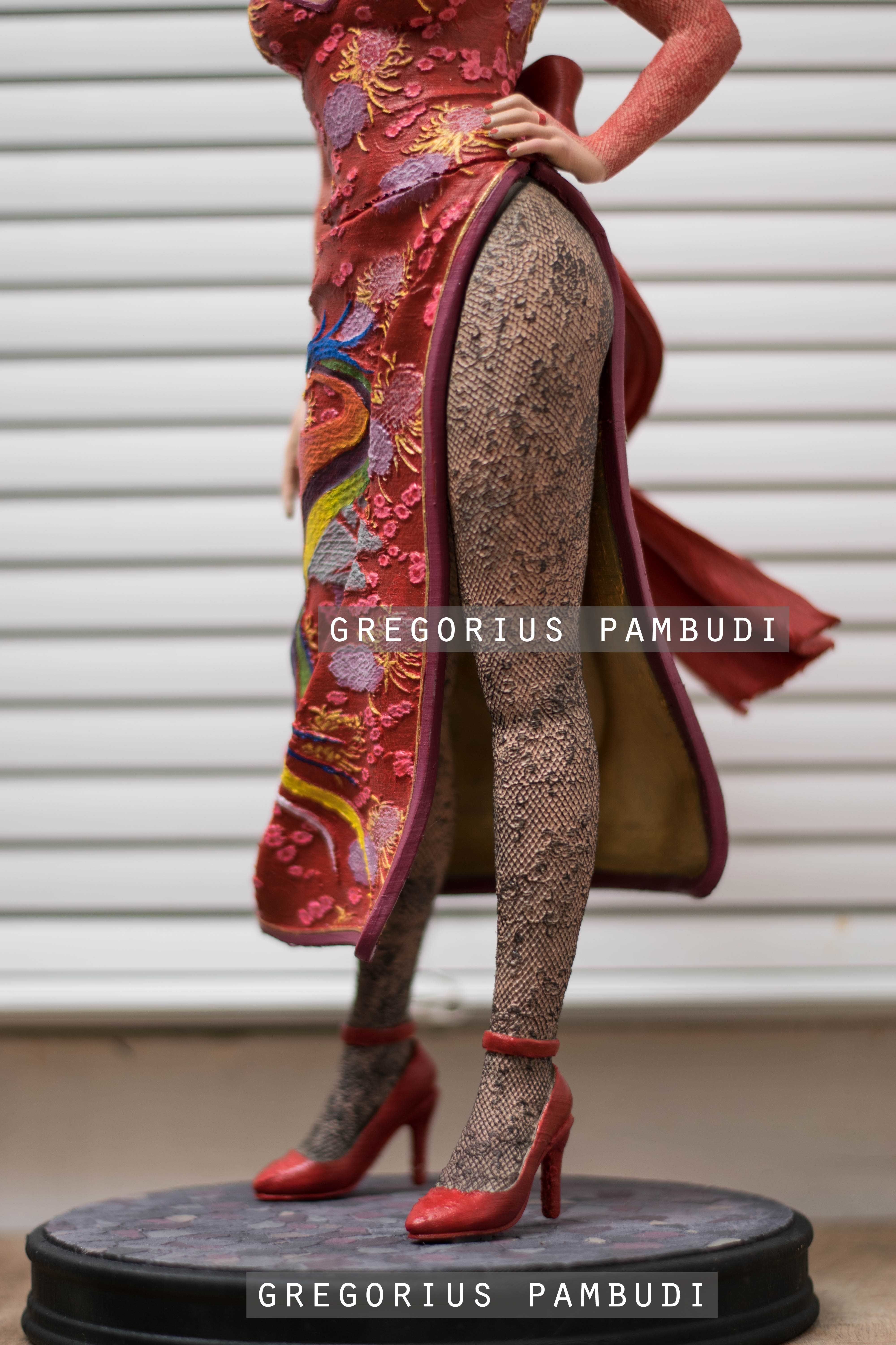 Tekken Anna Williams Fan Art Statue 3d Printable 3D model 3D printable ...