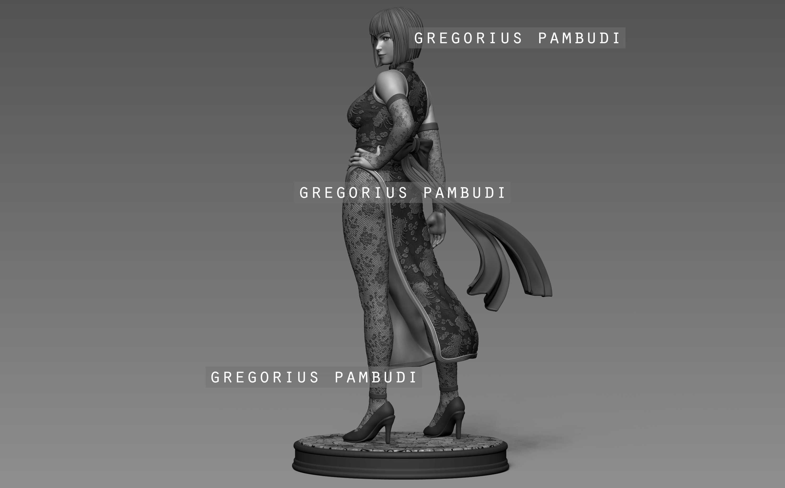 Tekken Anna Williams Fan Art Statue 3d Printable 3D model 3D printable ...