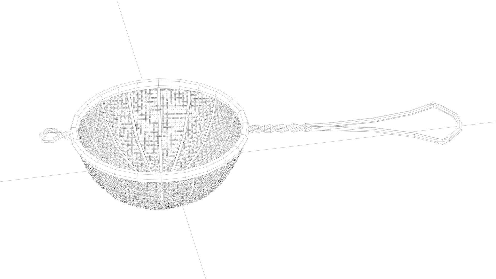 3D model Stainless steel colander tight leak kitchen utensils VR / AR ...