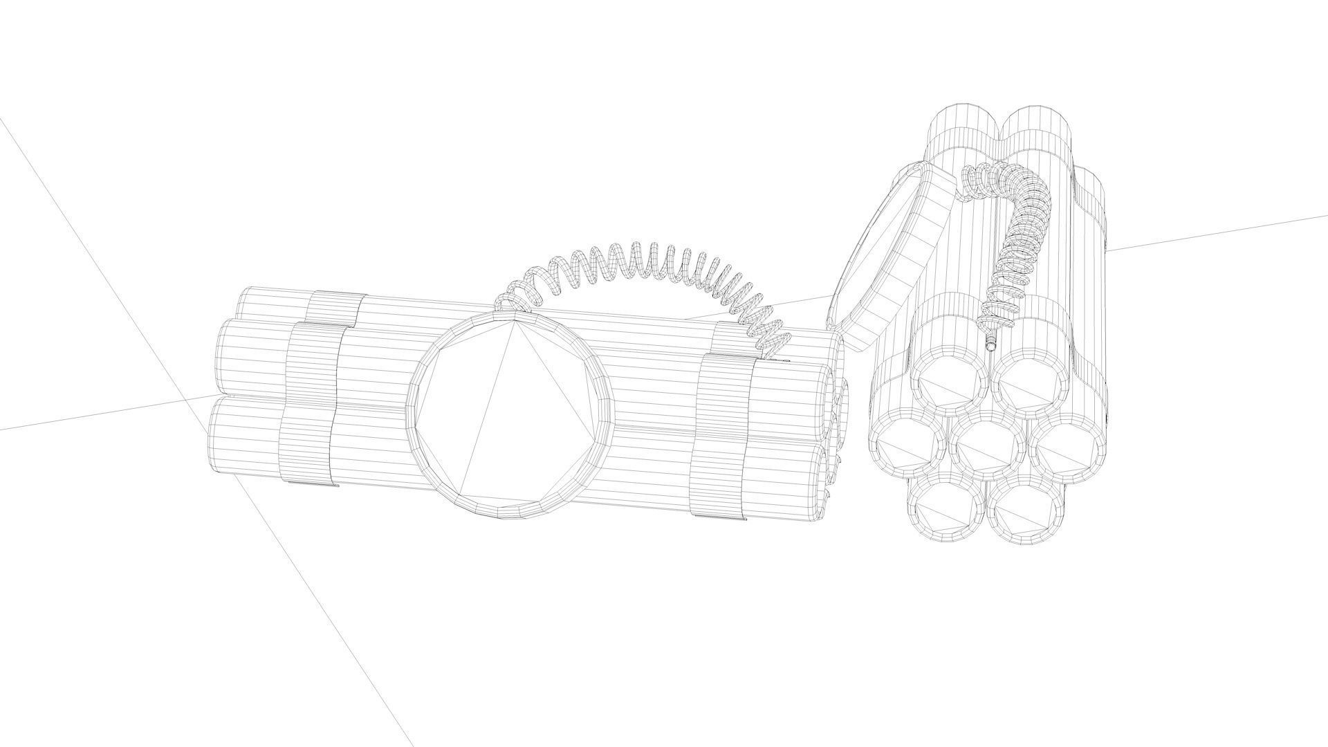 3D model Cartoon time bomb props toy C4D model VR / AR / low-poly ...