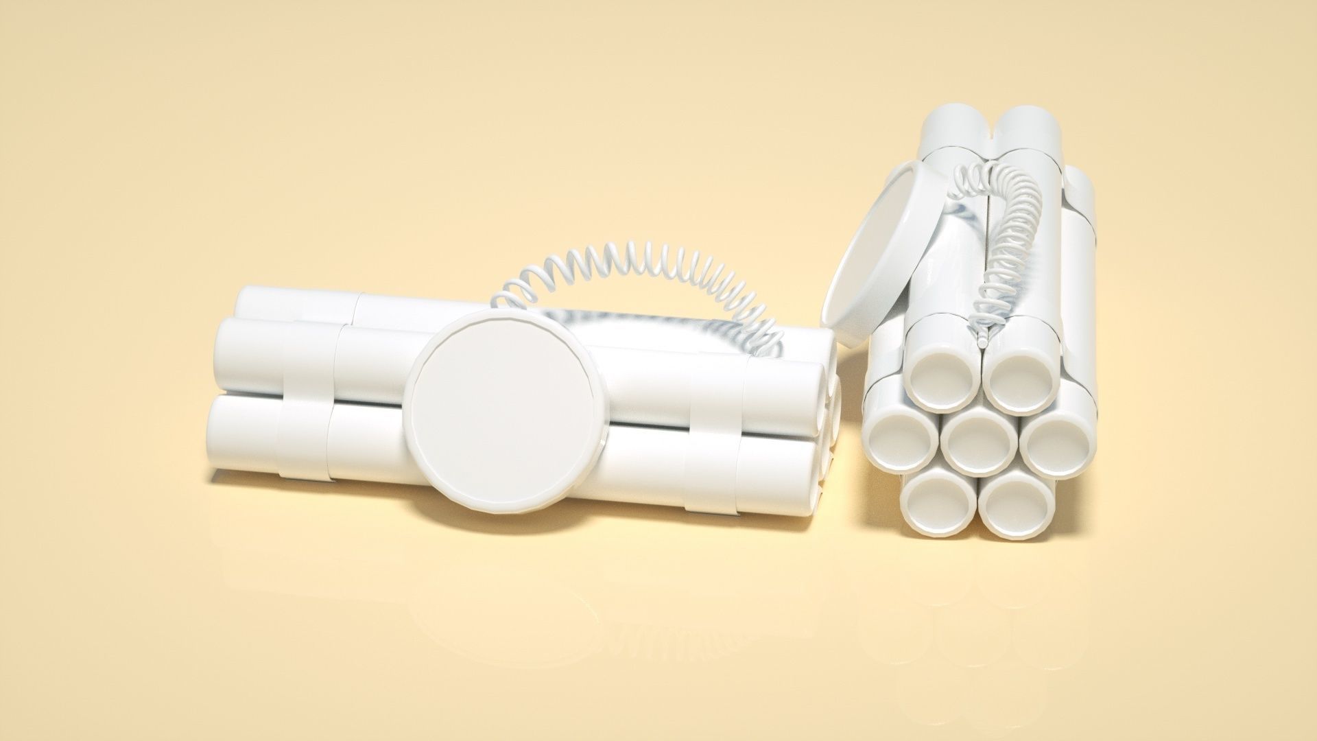 3D model Cartoon time bomb props toy C4D model VR / AR / low-poly ...