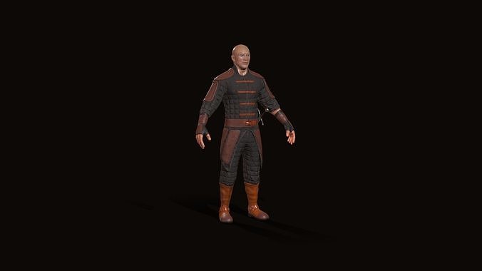 3D model Warrior character VR / AR / low-poly | CGTrader