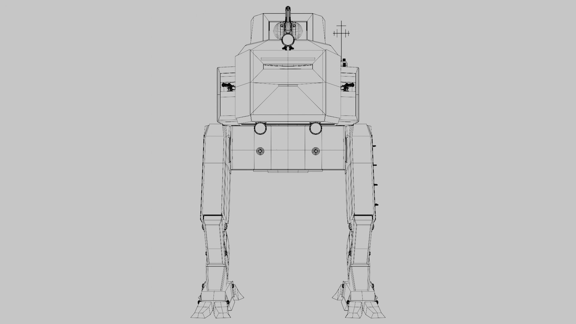 3D model Panzer Mech Walker with RIG and LOWPOLY Forest Camo VR / AR ...