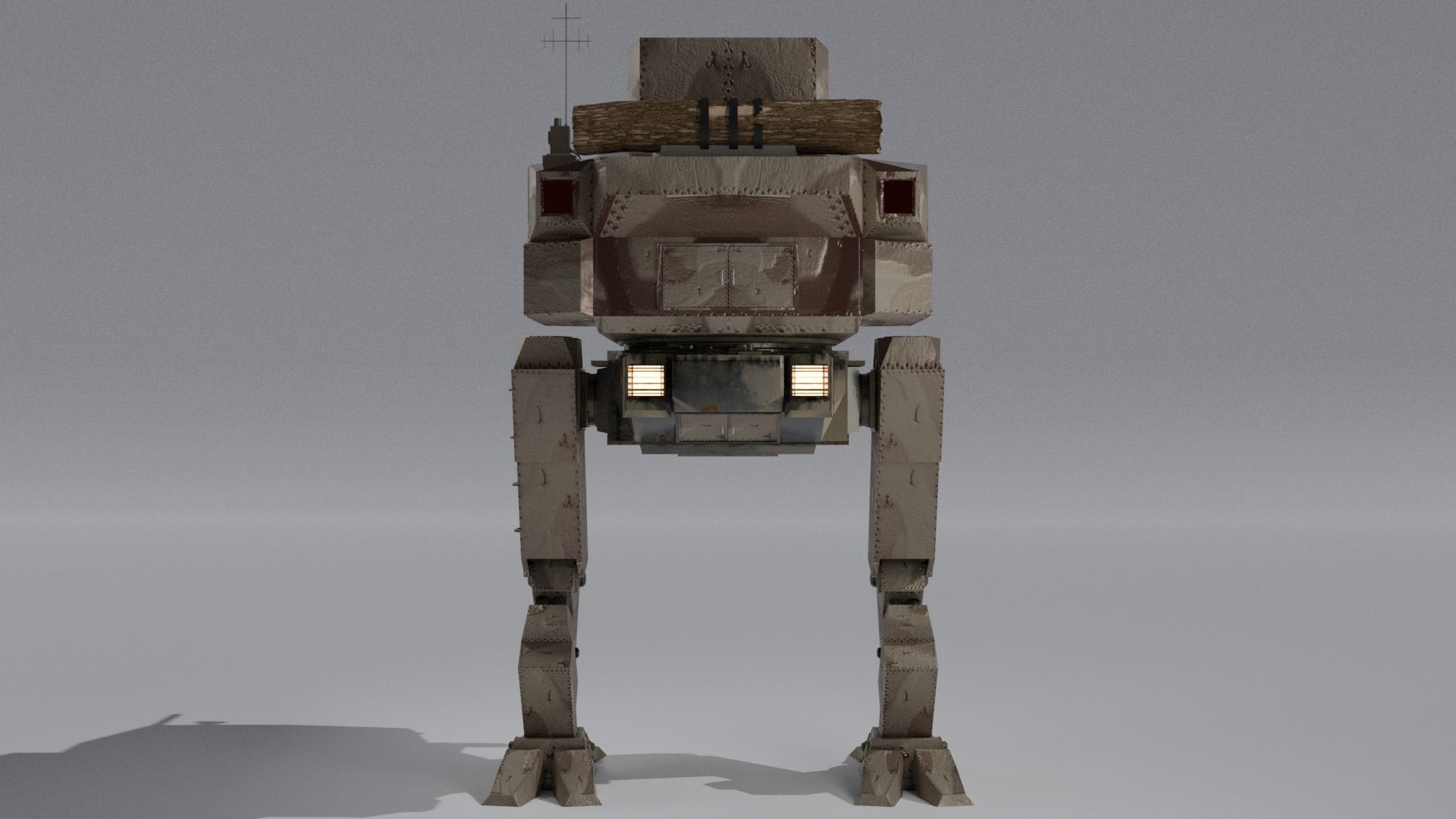3D model Panzer Mech Walker with RIG and LOWPOLY Desert Camo VR / AR ...