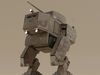 3D model Panzer Mech Walker with RIG and LOWPOLY Desert Camo VR / AR ...