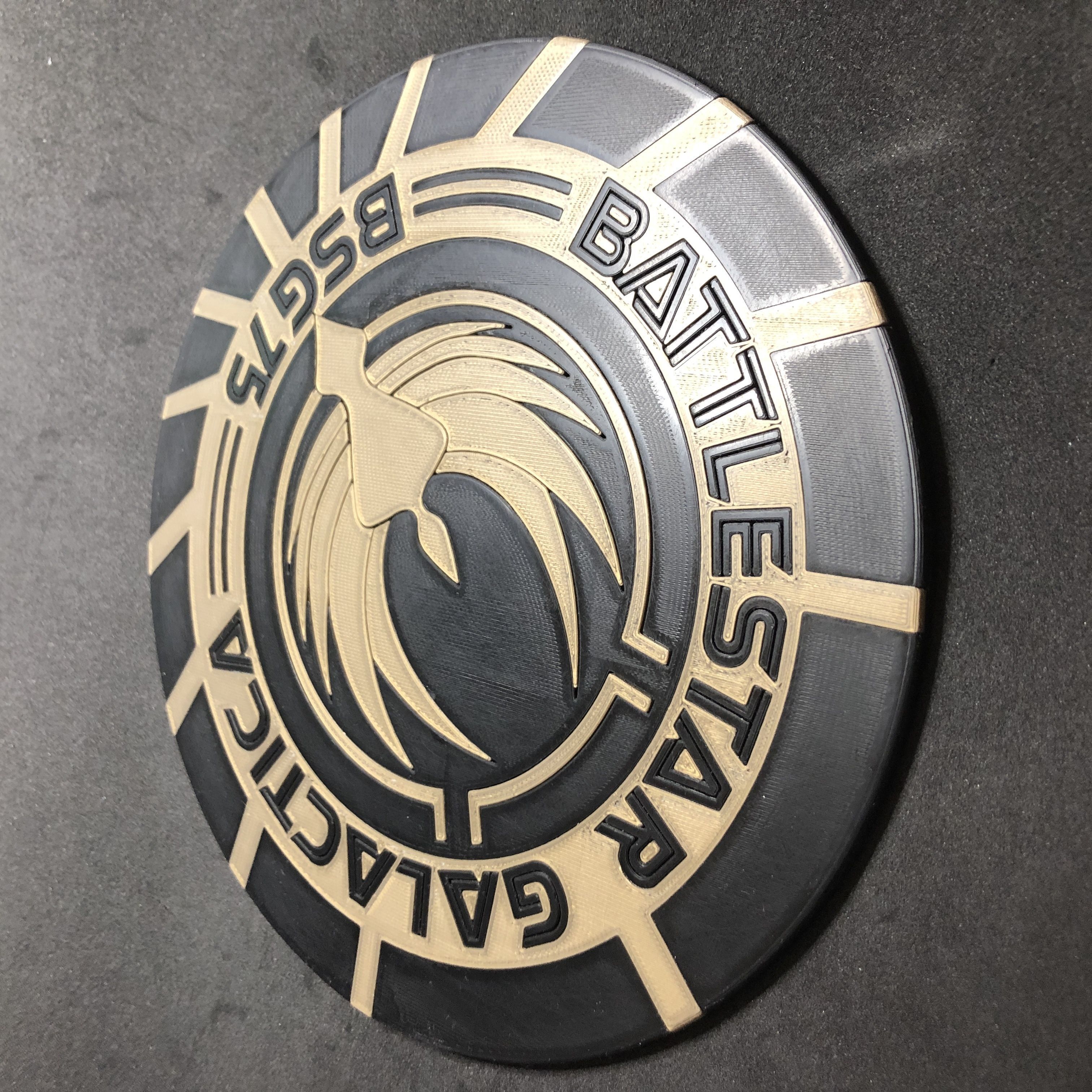 Battlestar Galactica BSG 75 Wall Plaque 3D model 3D printable | CGTrader