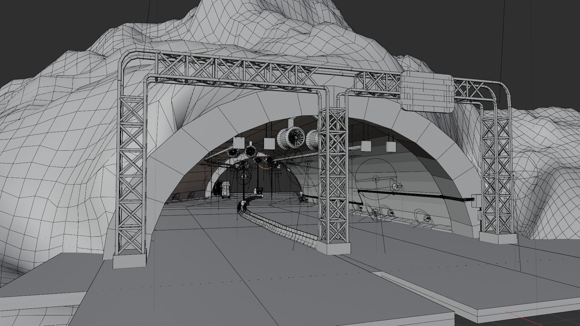 Truck road Tunel collection free VR / AR / low-poly 3D model animated ...