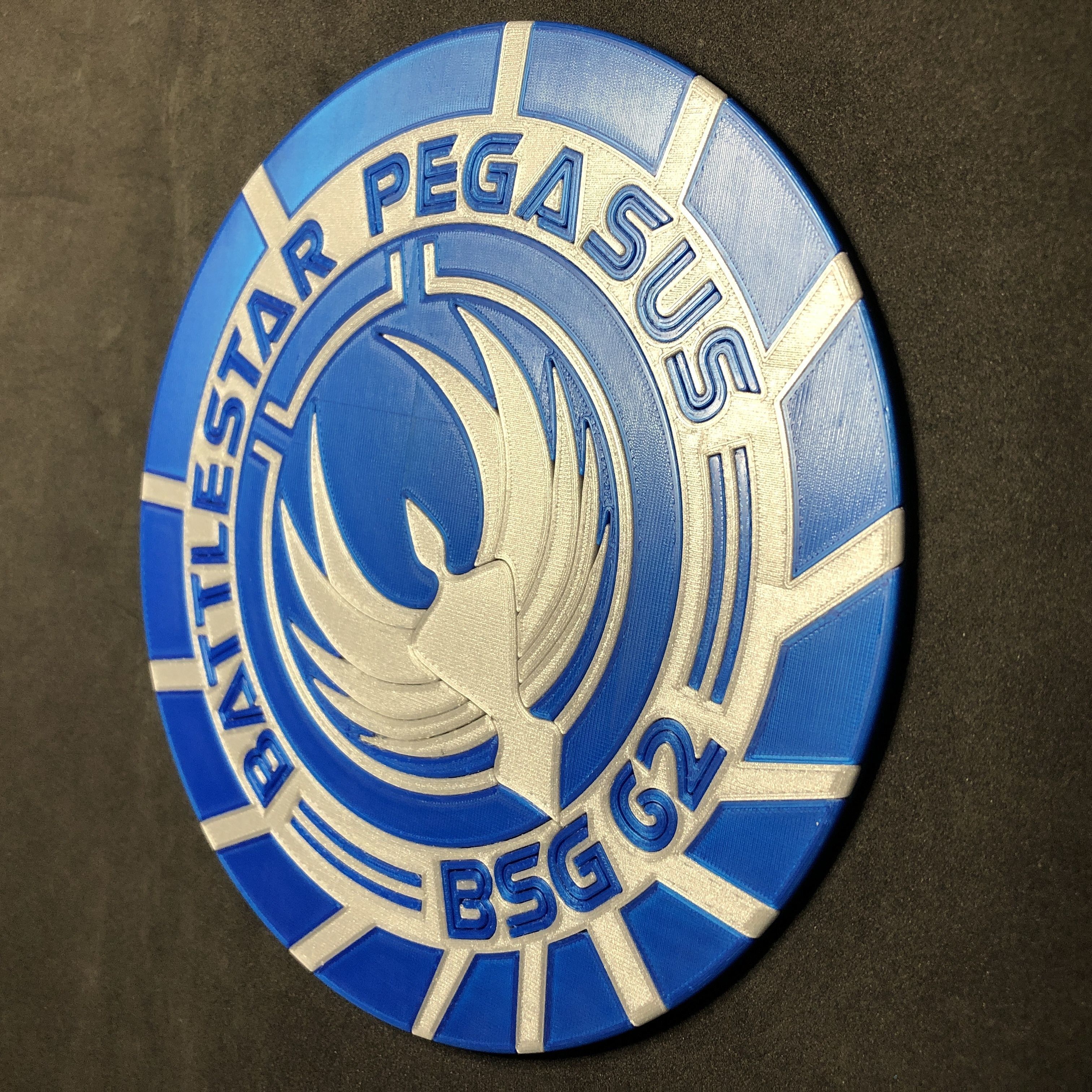 Battlestar Pegasus BSG 62 Emblem Wall Plaque 3D model 3D printable ...