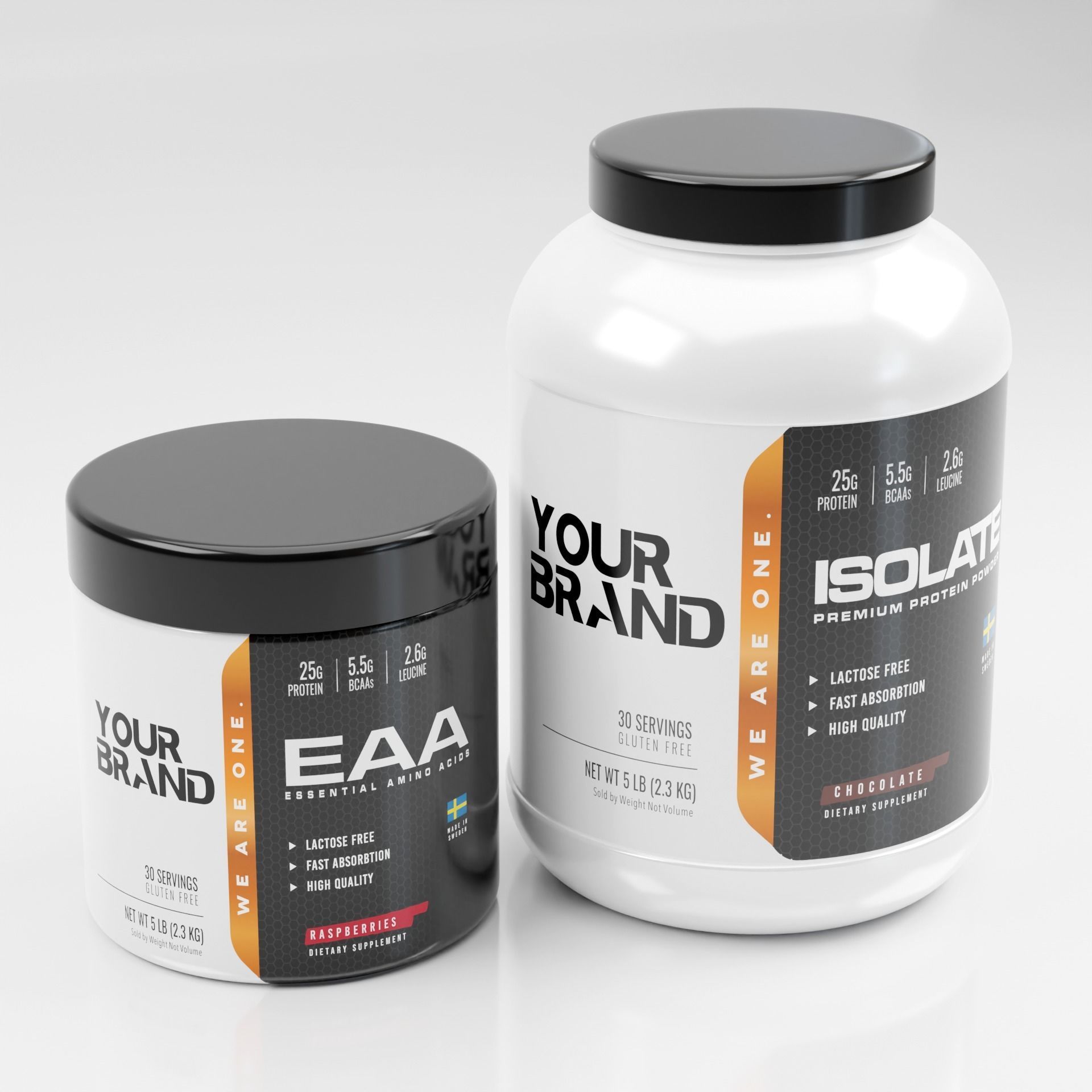 Supplement Product Bottle Packaging 3D model | CGTrader