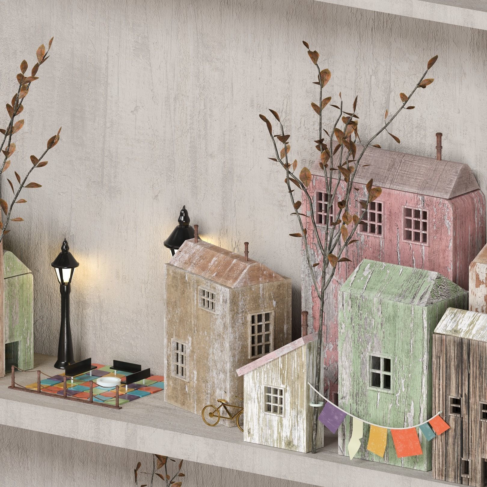 Village Decor Set 3D model | CGTrader