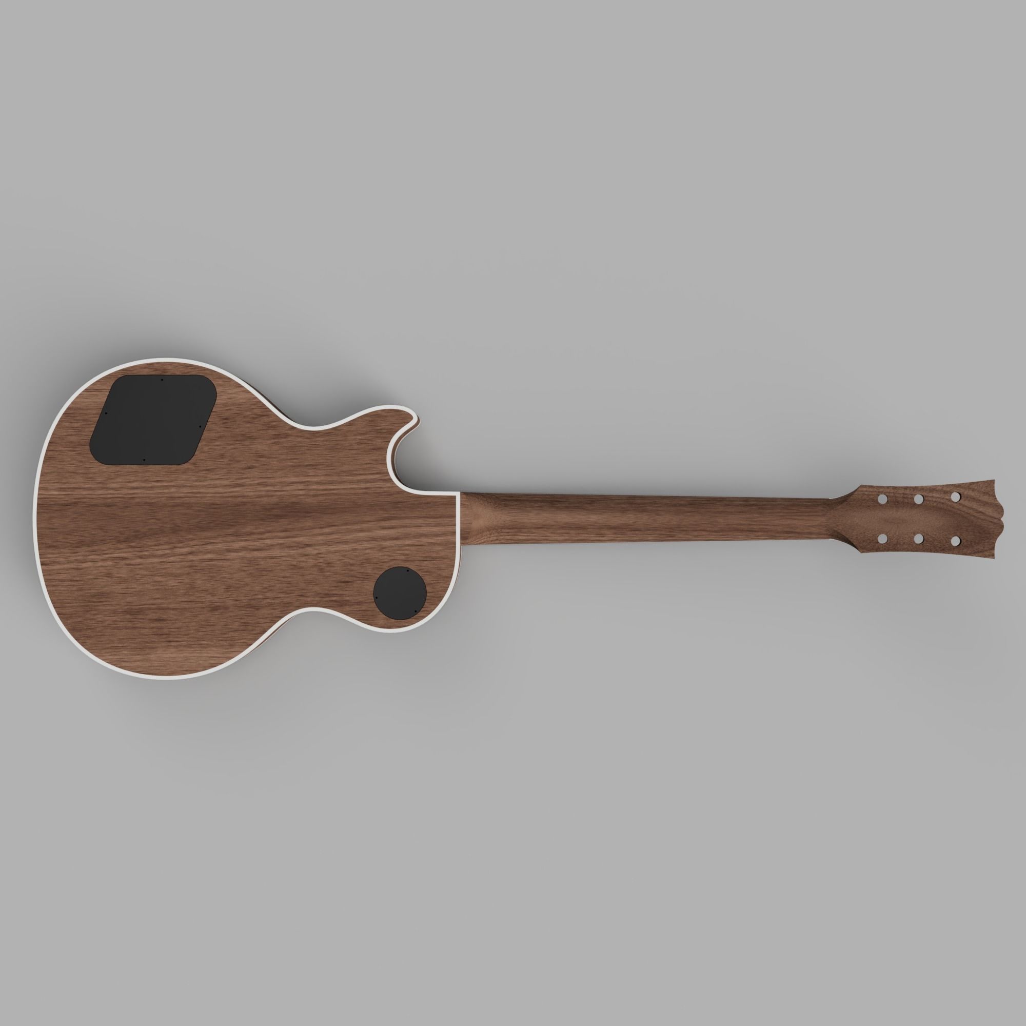 CNC Gibson Les Paul Guitar Body and Neck 3D CAD Model 3D model | CGTrader