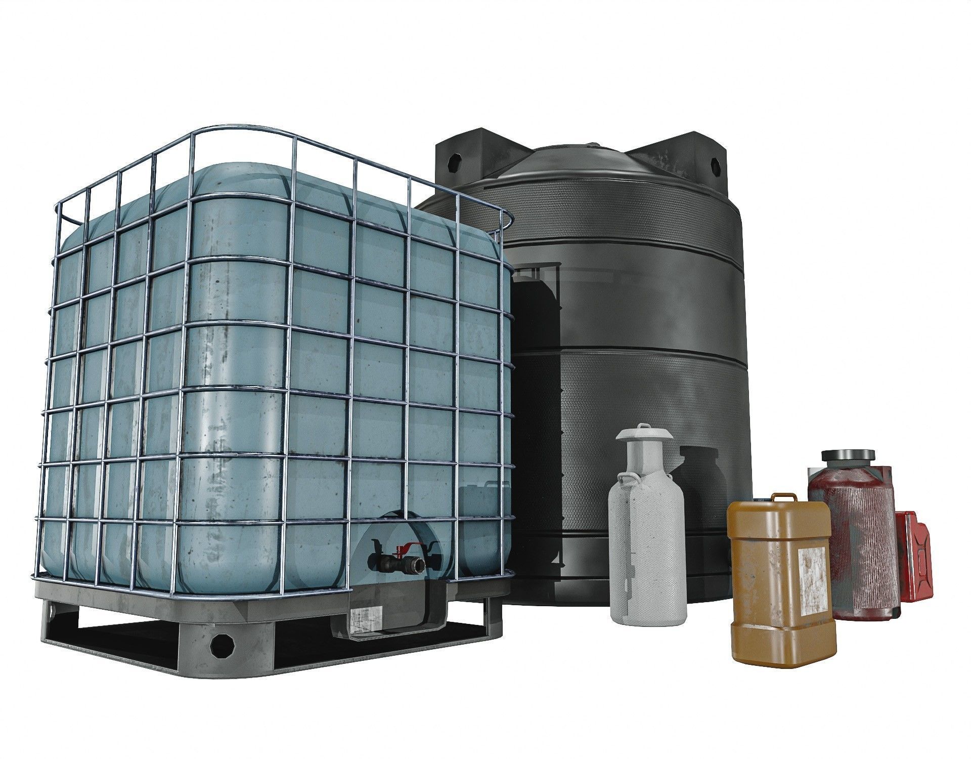 3D model Liquid Tanks Pack 5 Types VR / AR / low-poly | CGTrader