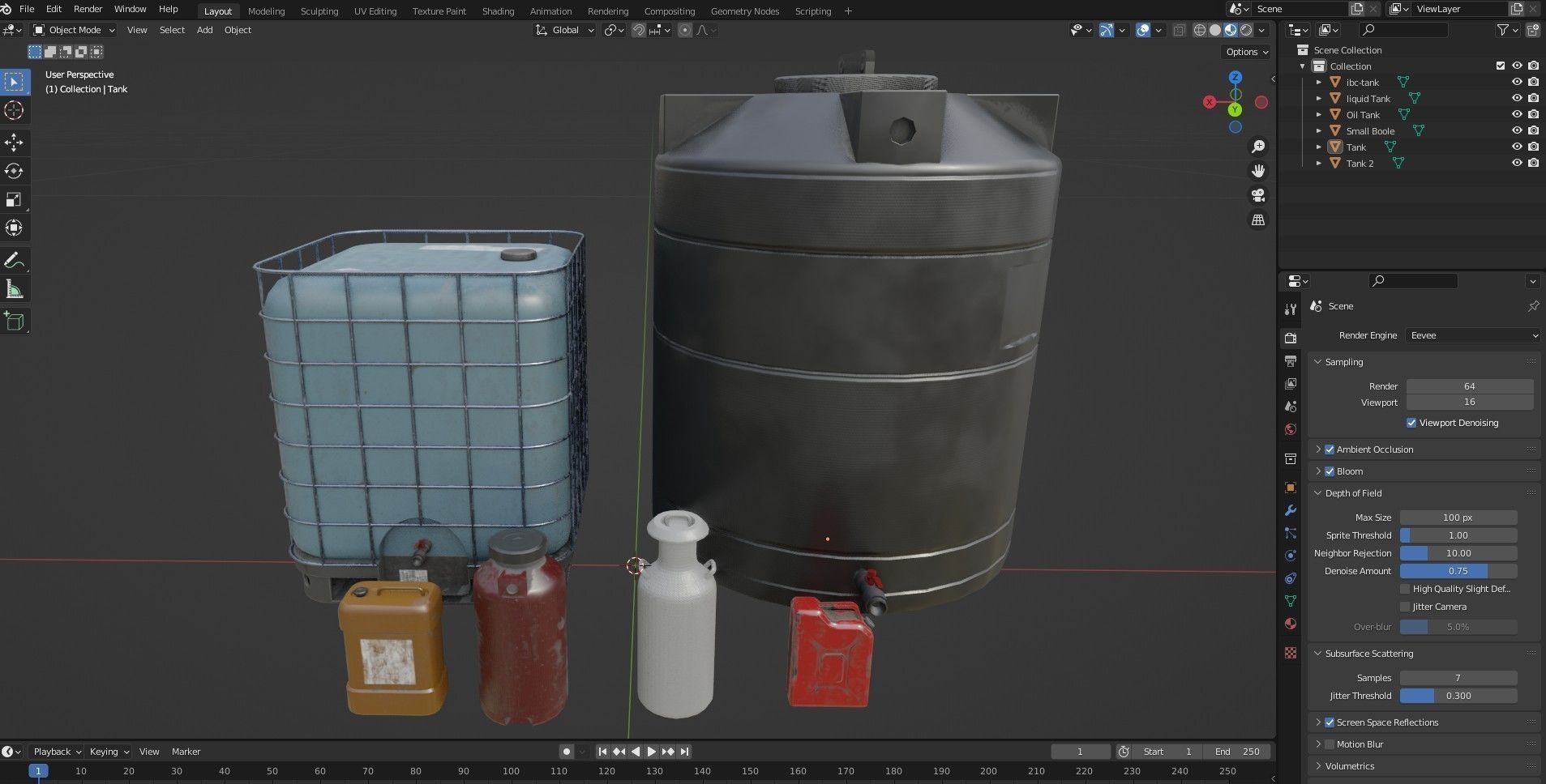 3D model Liquid Tanks Pack 5 Types VR / AR / low-poly | CGTrader