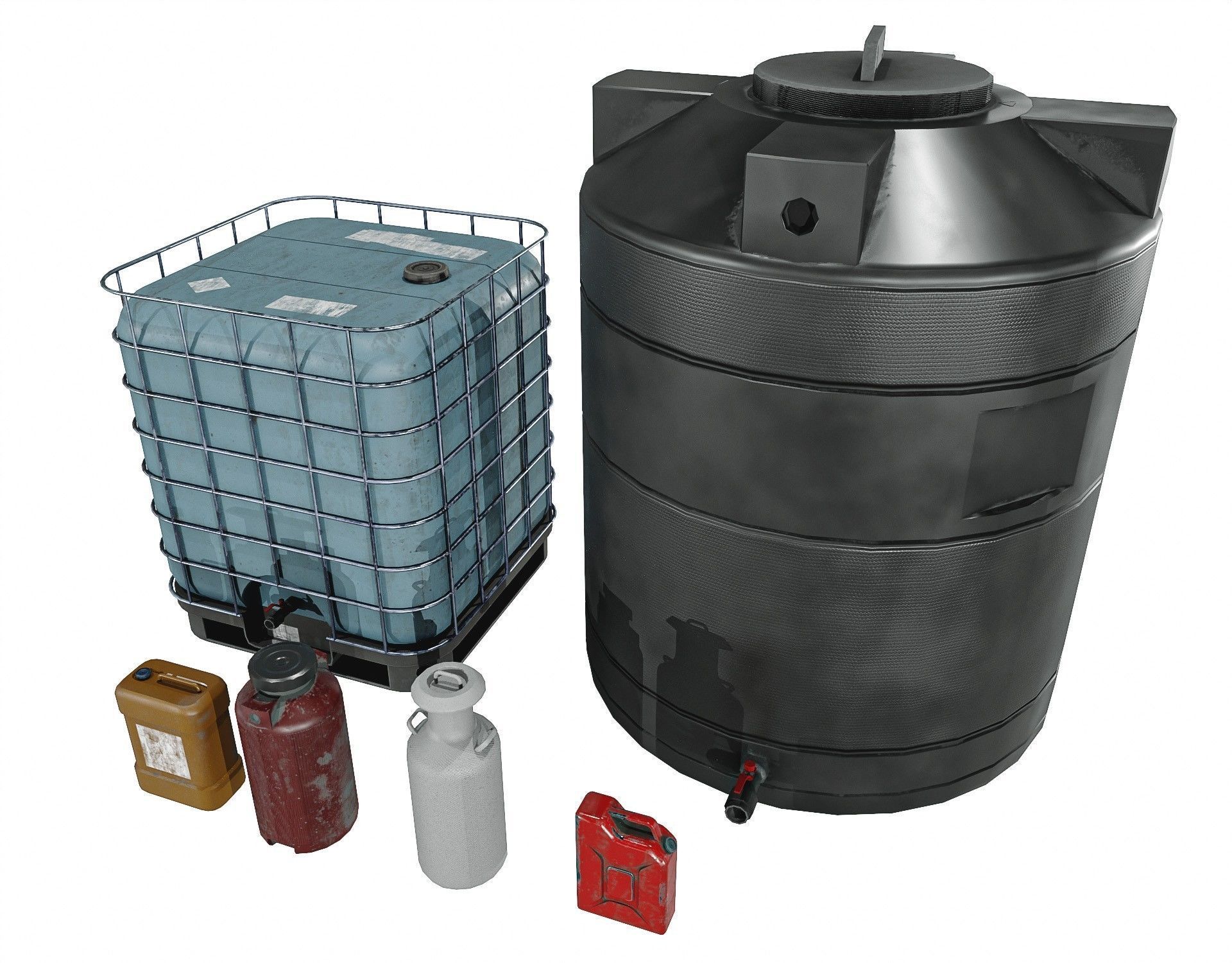 3D model Liquid Tanks Pack 5 Types VR / AR / low-poly | CGTrader