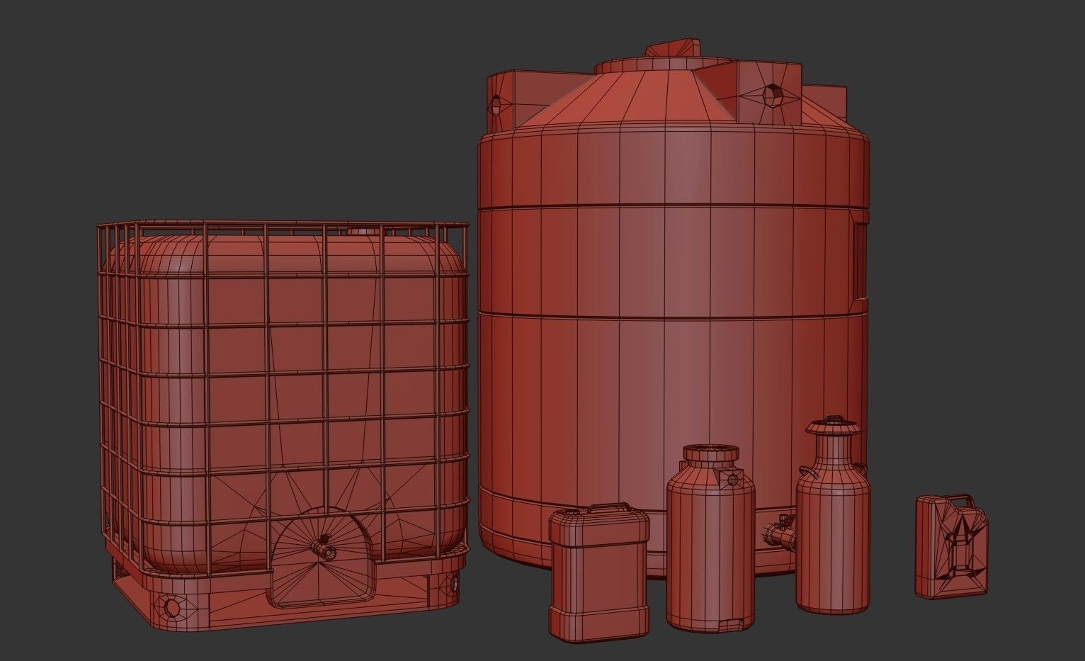 3D model Liquid Tanks Pack 5 Types VR / AR / low-poly | CGTrader