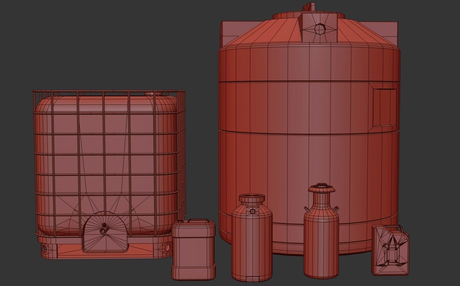 3D model Liquid Tanks Pack 5 Types VR / AR / low-poly | CGTrader