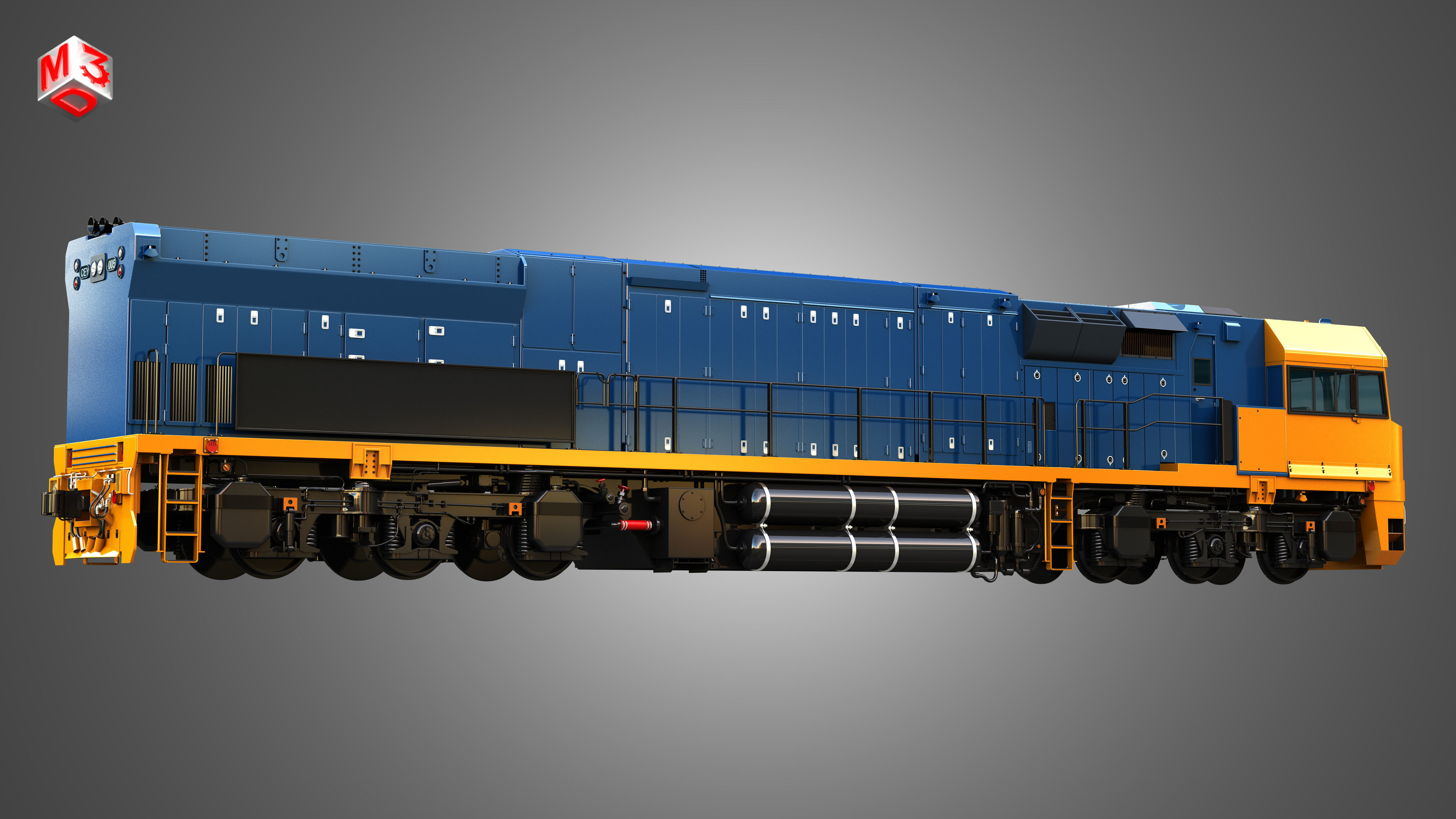 C44aci - Heavy Duty Diesel Electric Locomotive 3D model | CGTrader