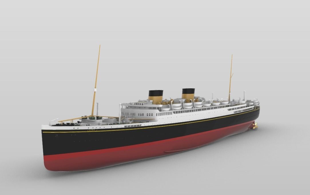 MV GEORGIC 1931 last White Star Line ship printable model 3D model 3D ...