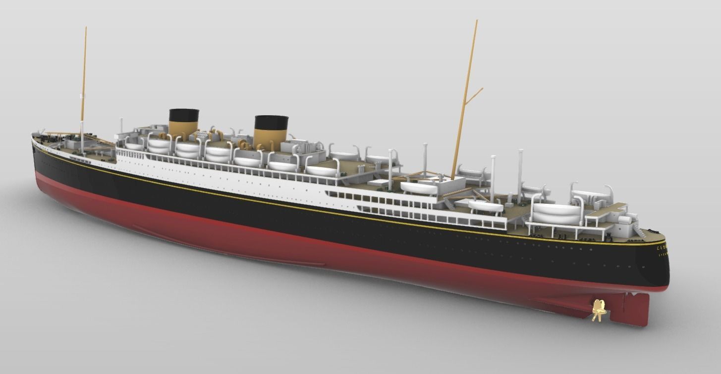 MV GEORGIC 1931 last White Star Line ship printable model 3D model 3D ...