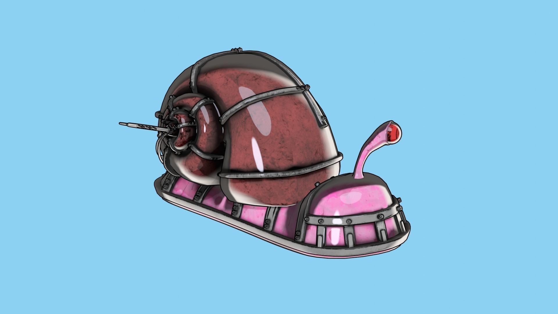 3D model Mecha Snail VR / AR / low-poly | CGTrader
