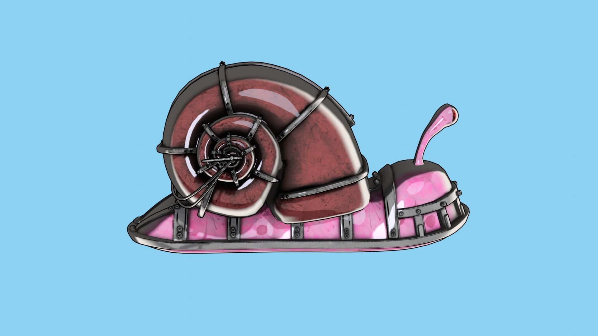 3D model Mecha Snail VR / AR / low-poly | CGTrader