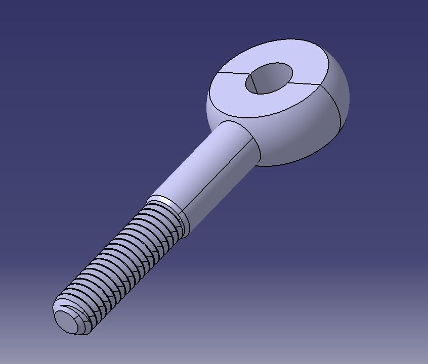 M10 Eye Bolt 3D model 3D printable | CGTrader