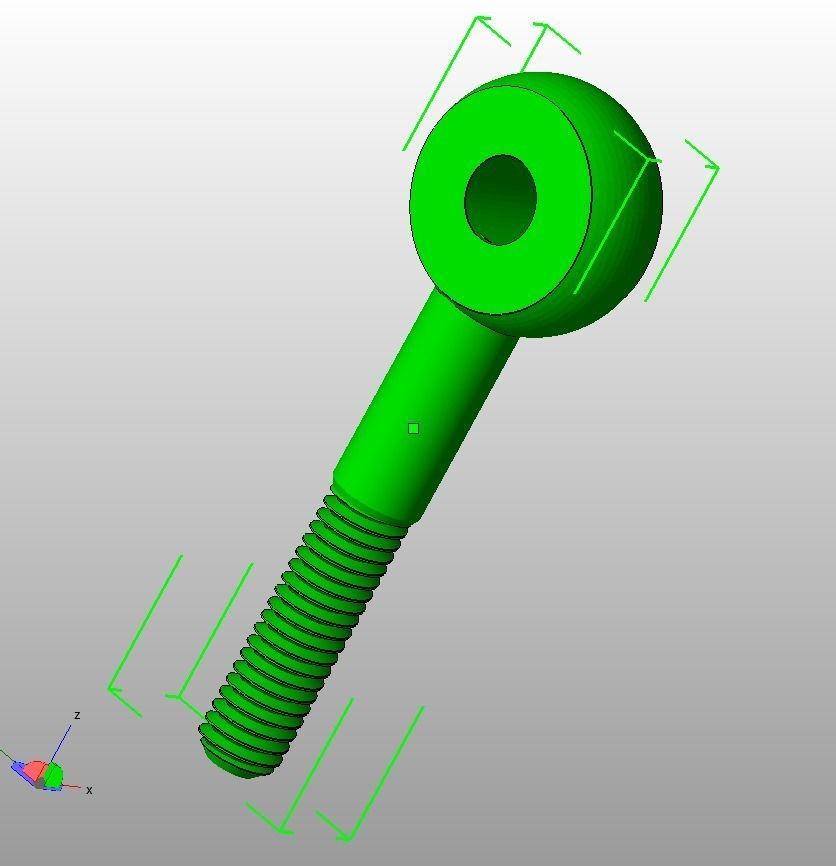 M10 Eye Bolt 3D model 3D printable | CGTrader