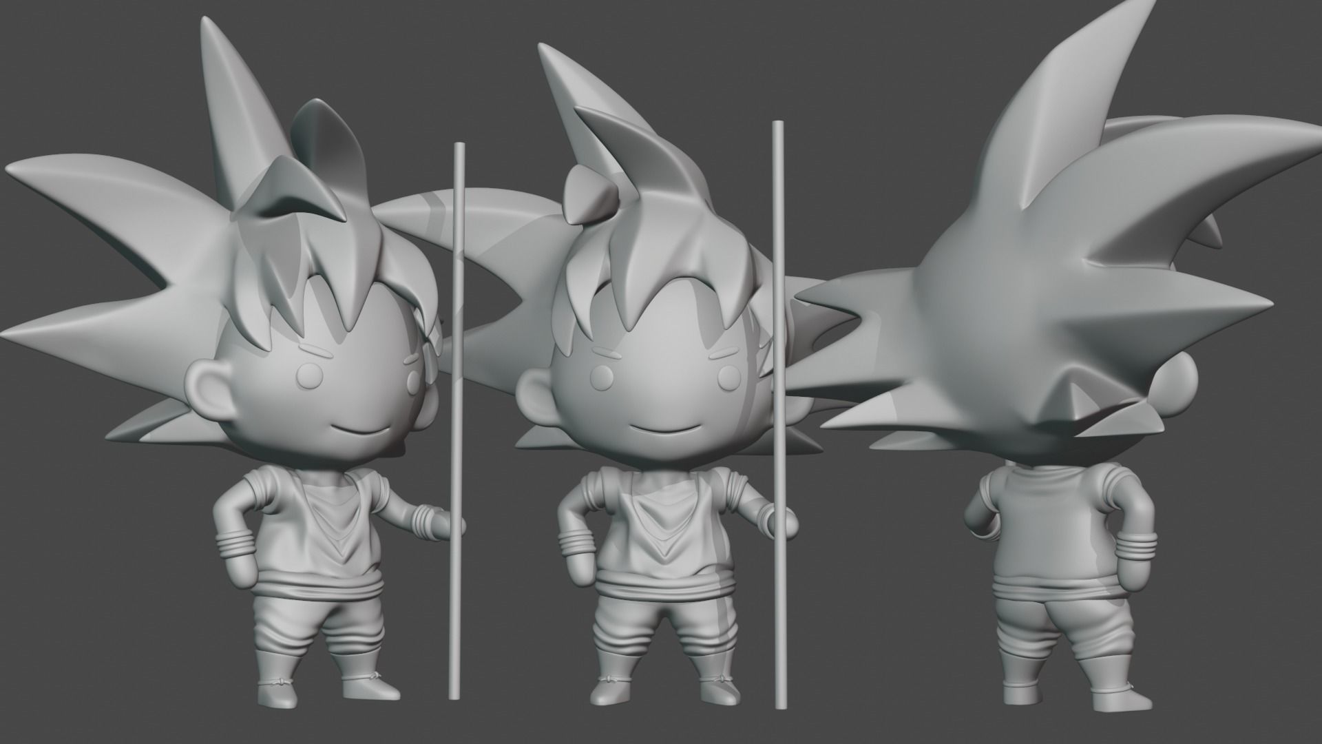 Goku Chibi - Dragon Ball 3D model 3D printable | CGTrader