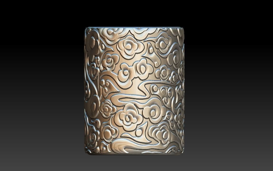 Carving drawing pen cylinder design 3D printing pen cylinder STL 3D ...