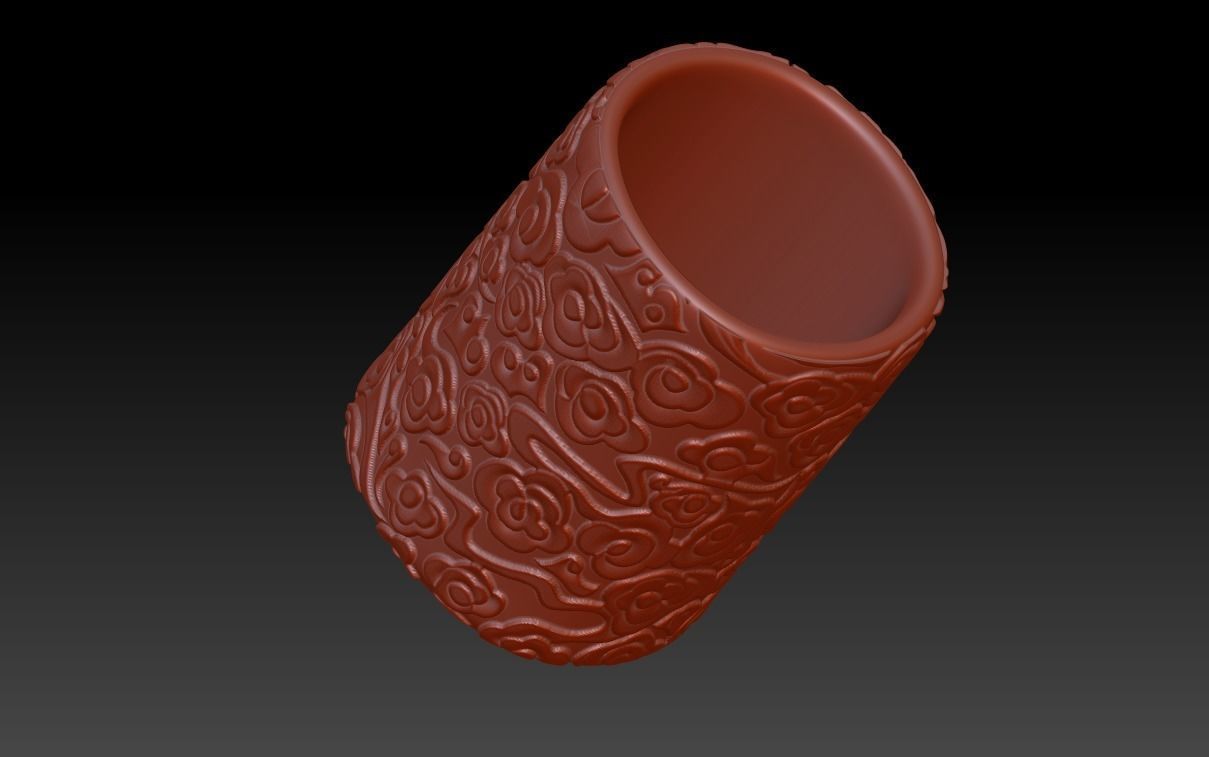 Carving drawing pen cylinder design 3D printing pen cylinder STL 3D ...