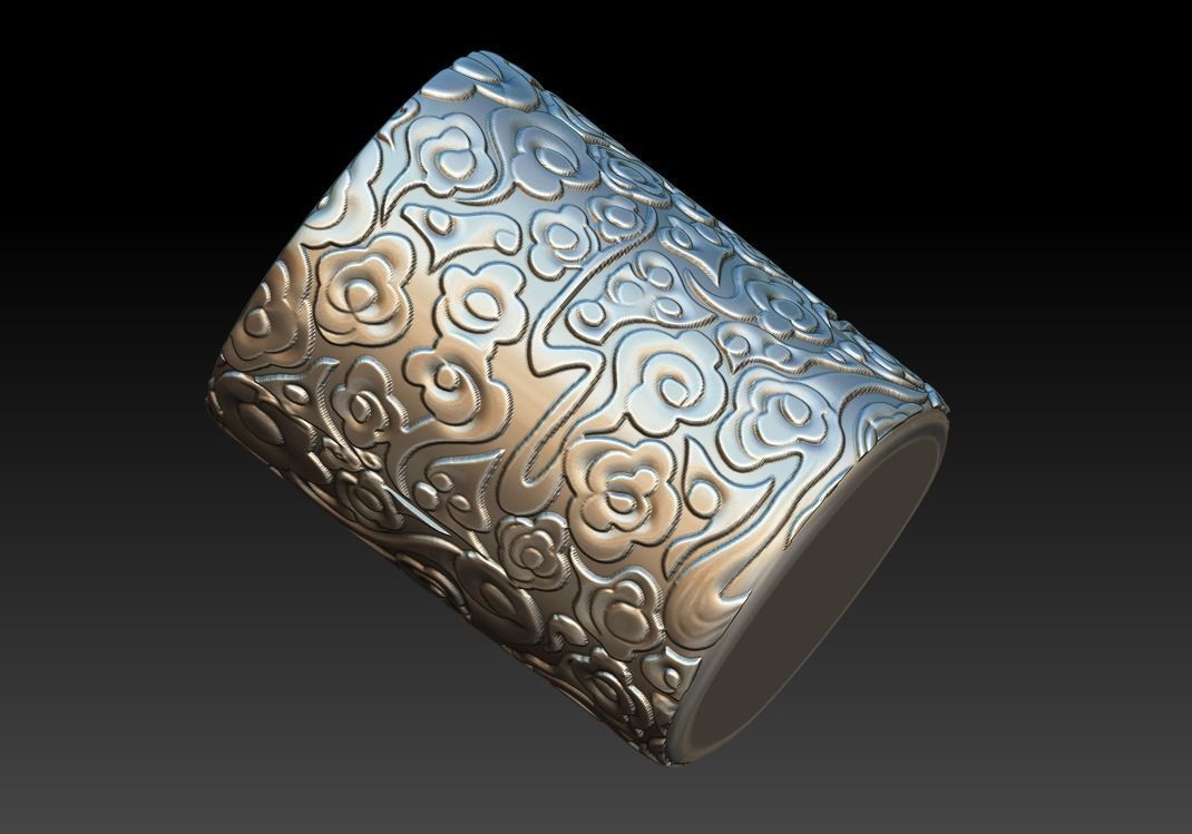 Carving drawing pen cylinder design 3D printing pen cylinder STL 3D ...