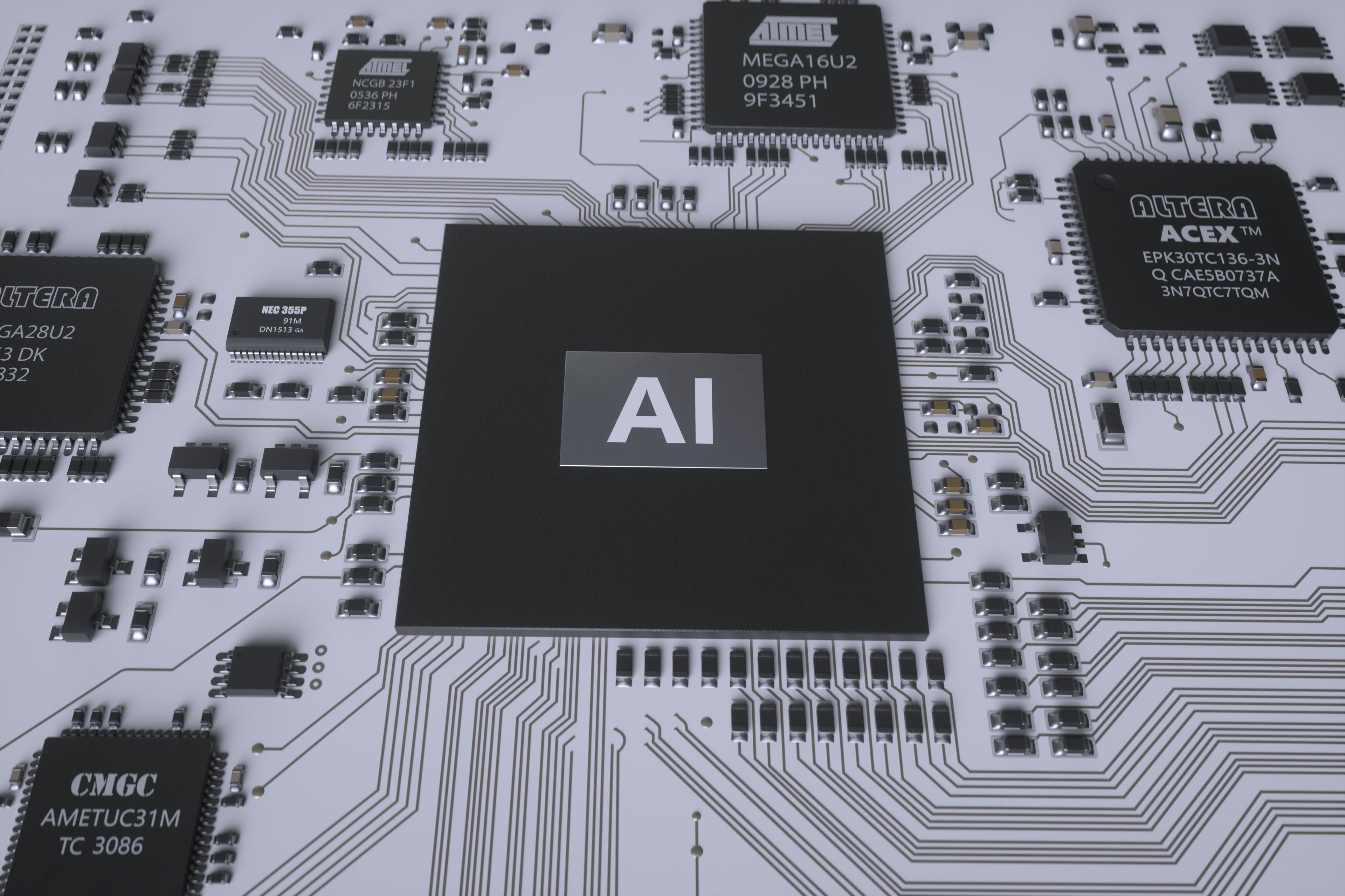Electronic Chip Circuit Board 3d Model Cgtrader