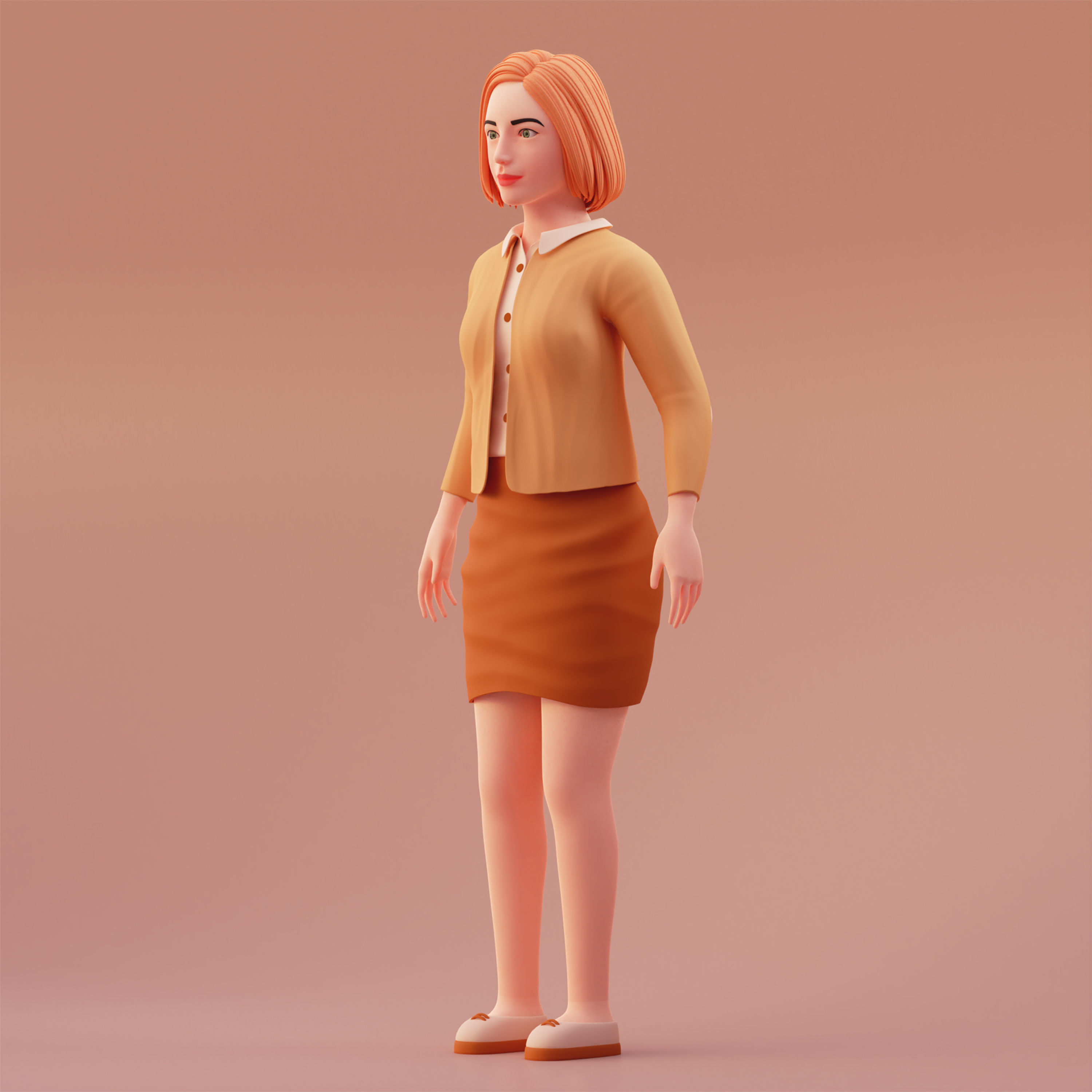 Business Woman Character Rigged 3d Model Rigged Cgtrader 