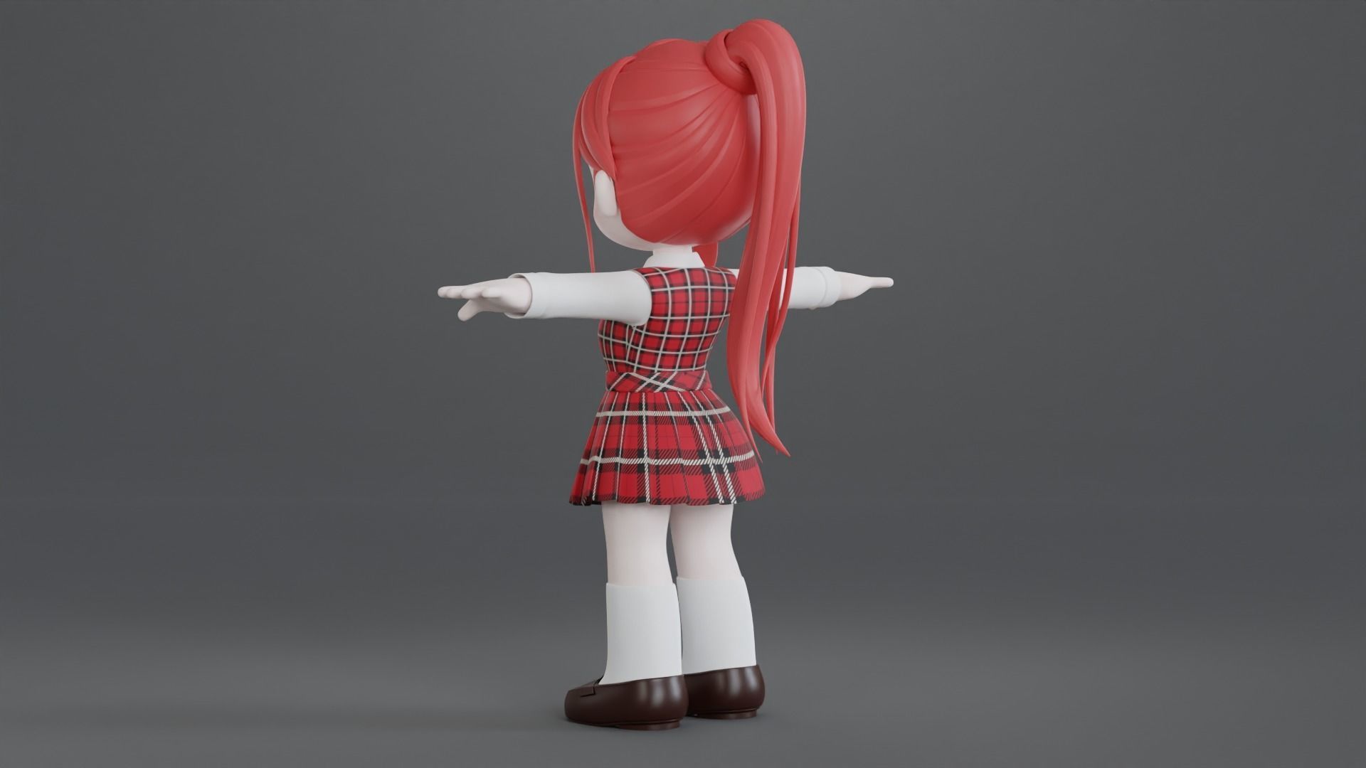 Chibi Japanese High School Girl 3D model | CGTrader