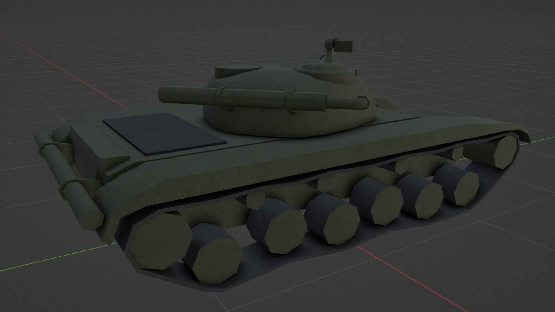 3D model T-64 Tank Low Poly with Skeleton and Suspension VR / AR / low ...