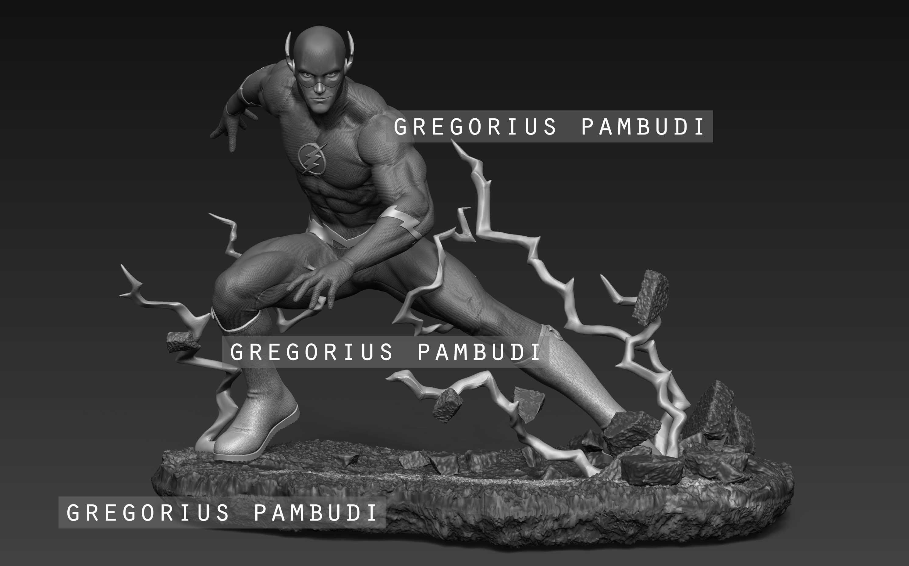 The Flash Fan Art Statue 3d Printable 3D model 3D printable | CGTrader