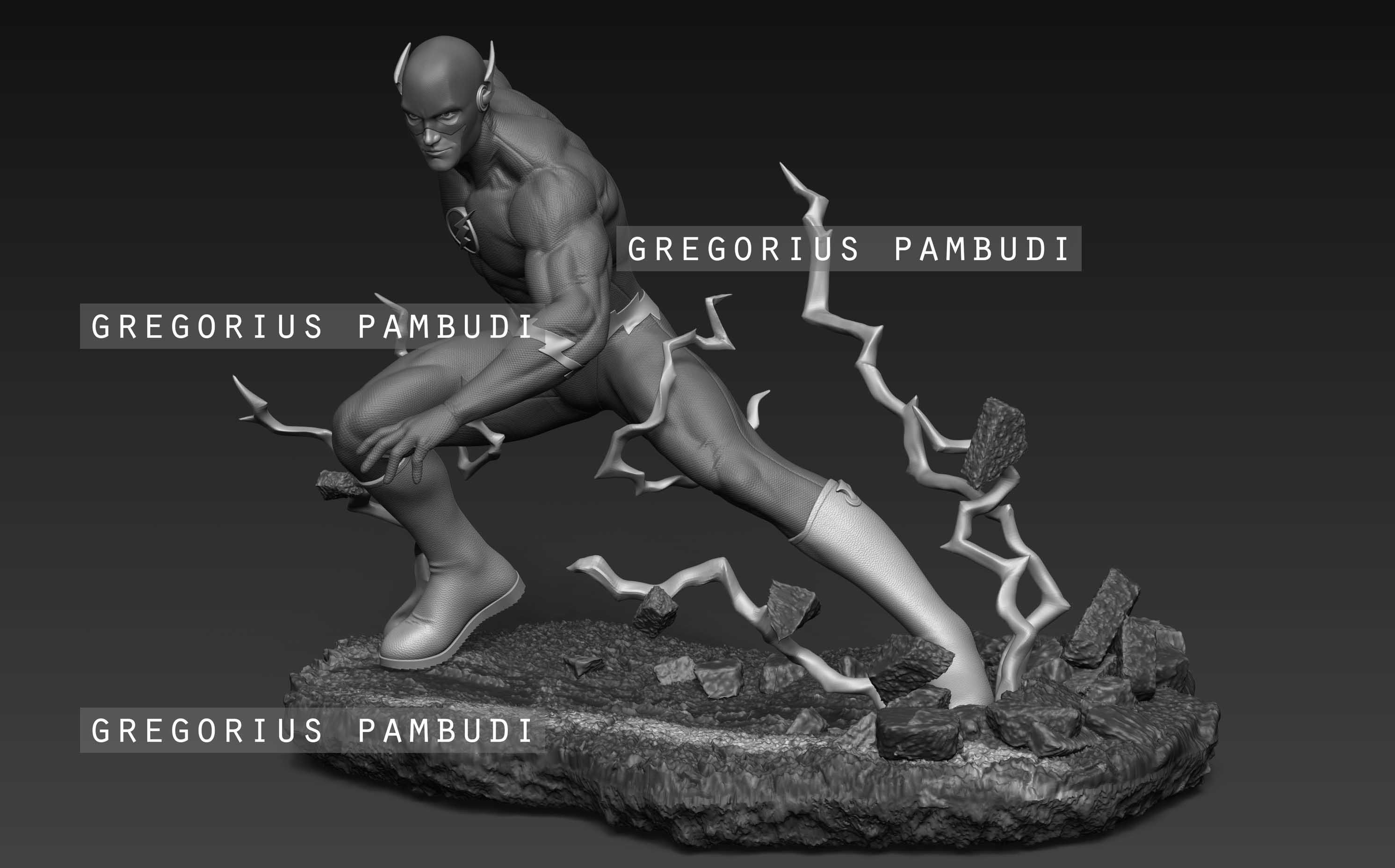 The Flash Fan Art Statue 3d Printable 3D model 3D printable | CGTrader