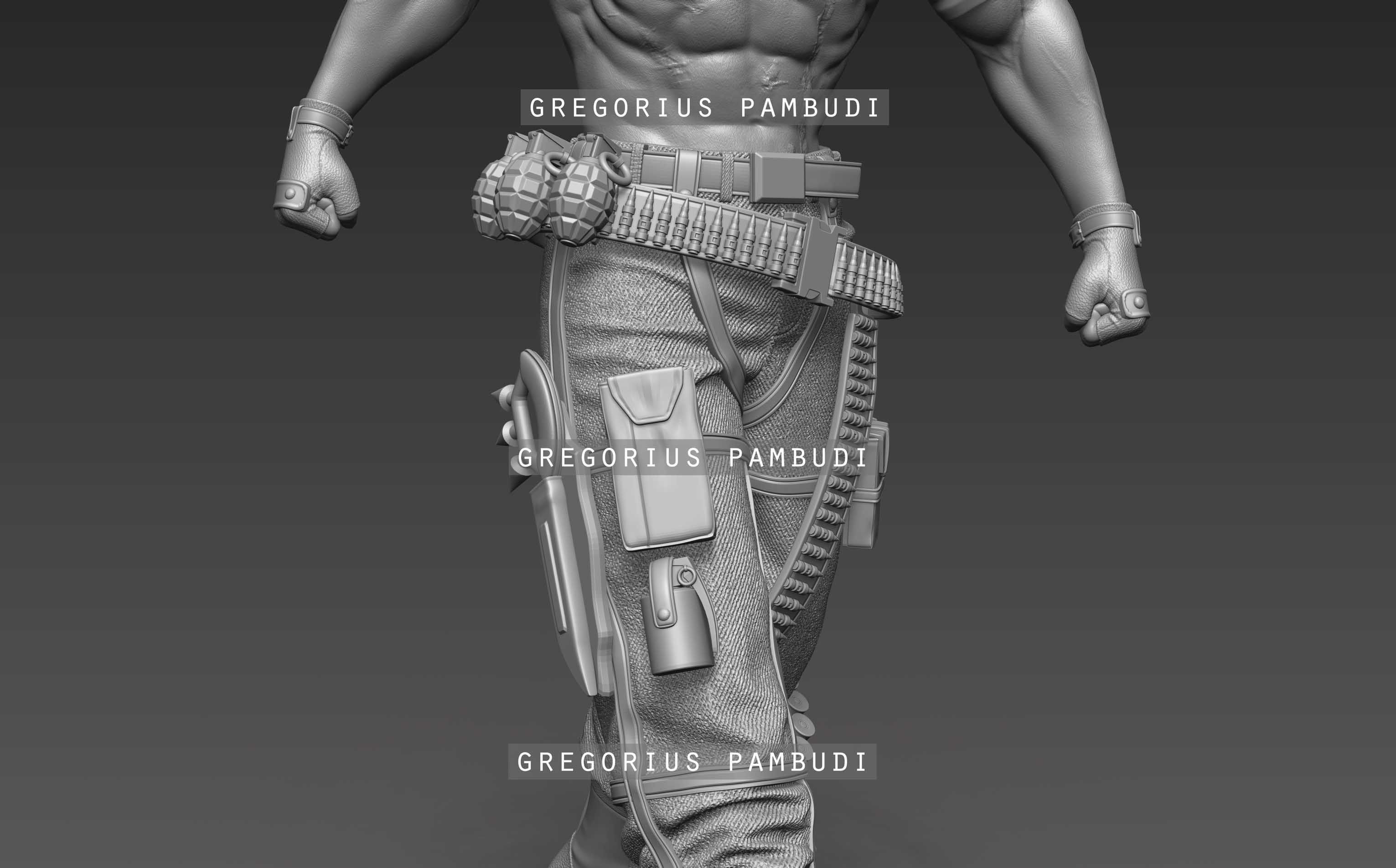 Tekken Bryan Fury Fan Art Statue 3d Printable 3D model 3D printable ...
