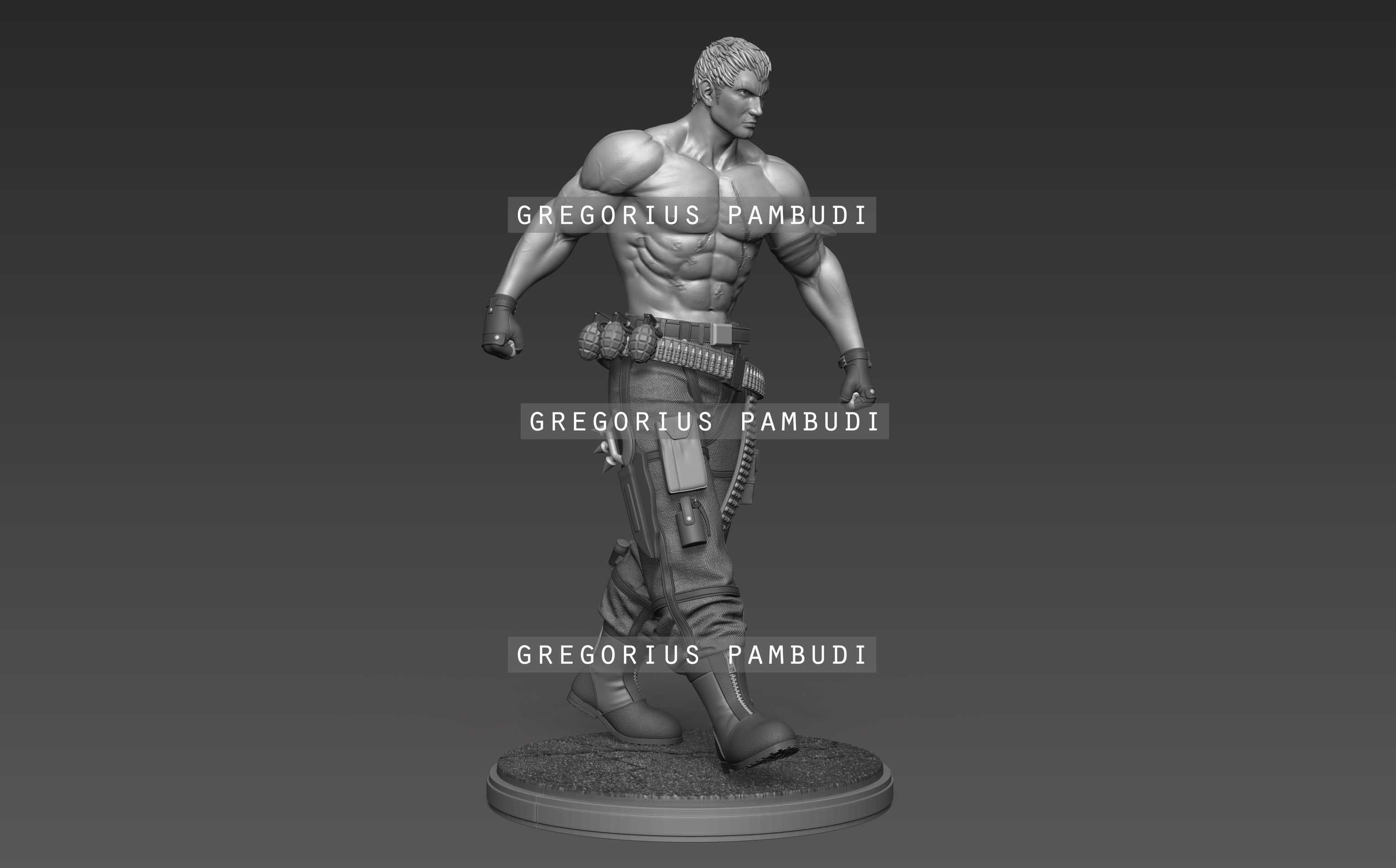 Tekken Bryan Fury Fan Art Statue 3d Printable 3D model 3D printable ...