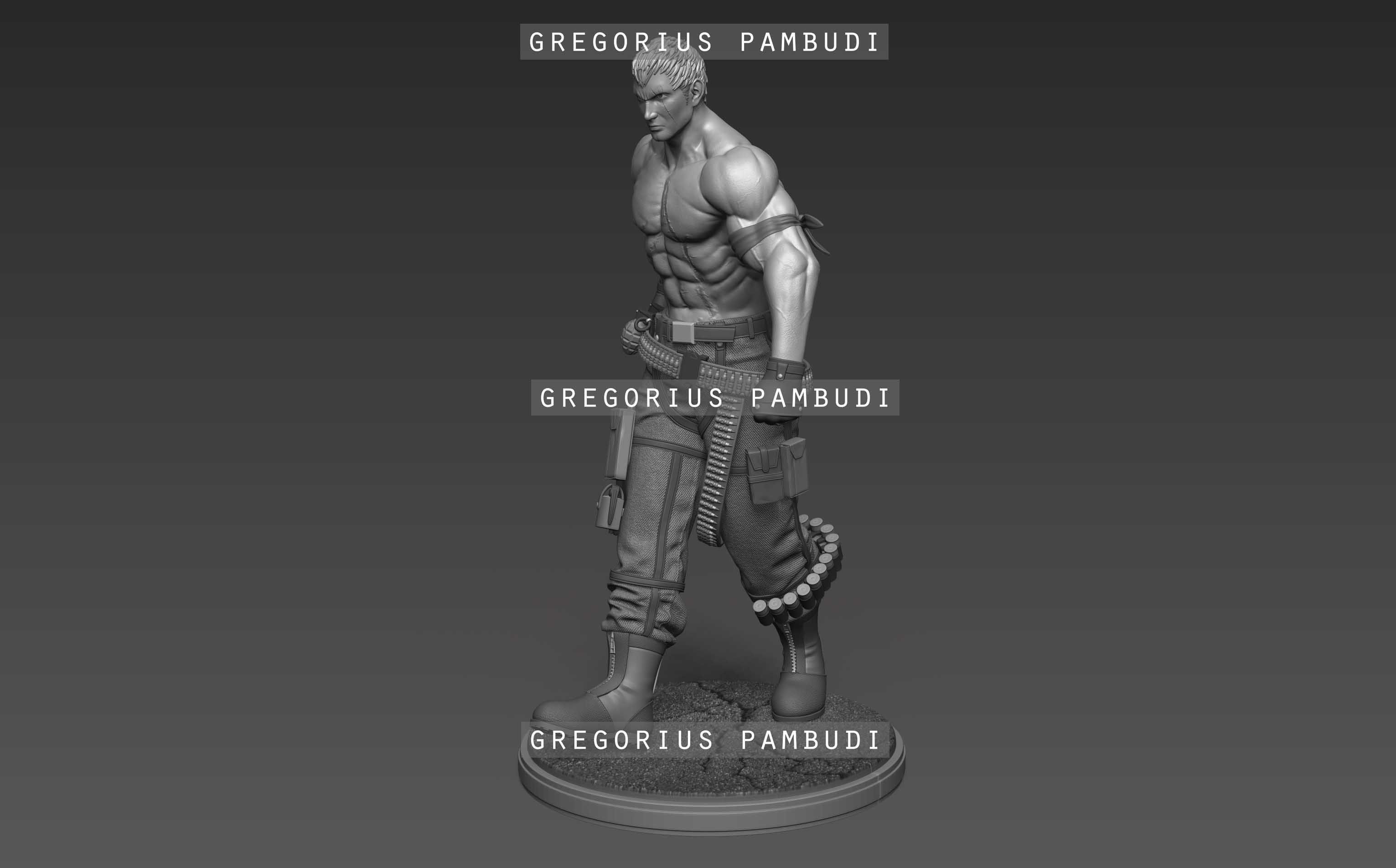 Tekken Bryan Fury Fan Art Statue 3d Printable 3D model 3D printable ...