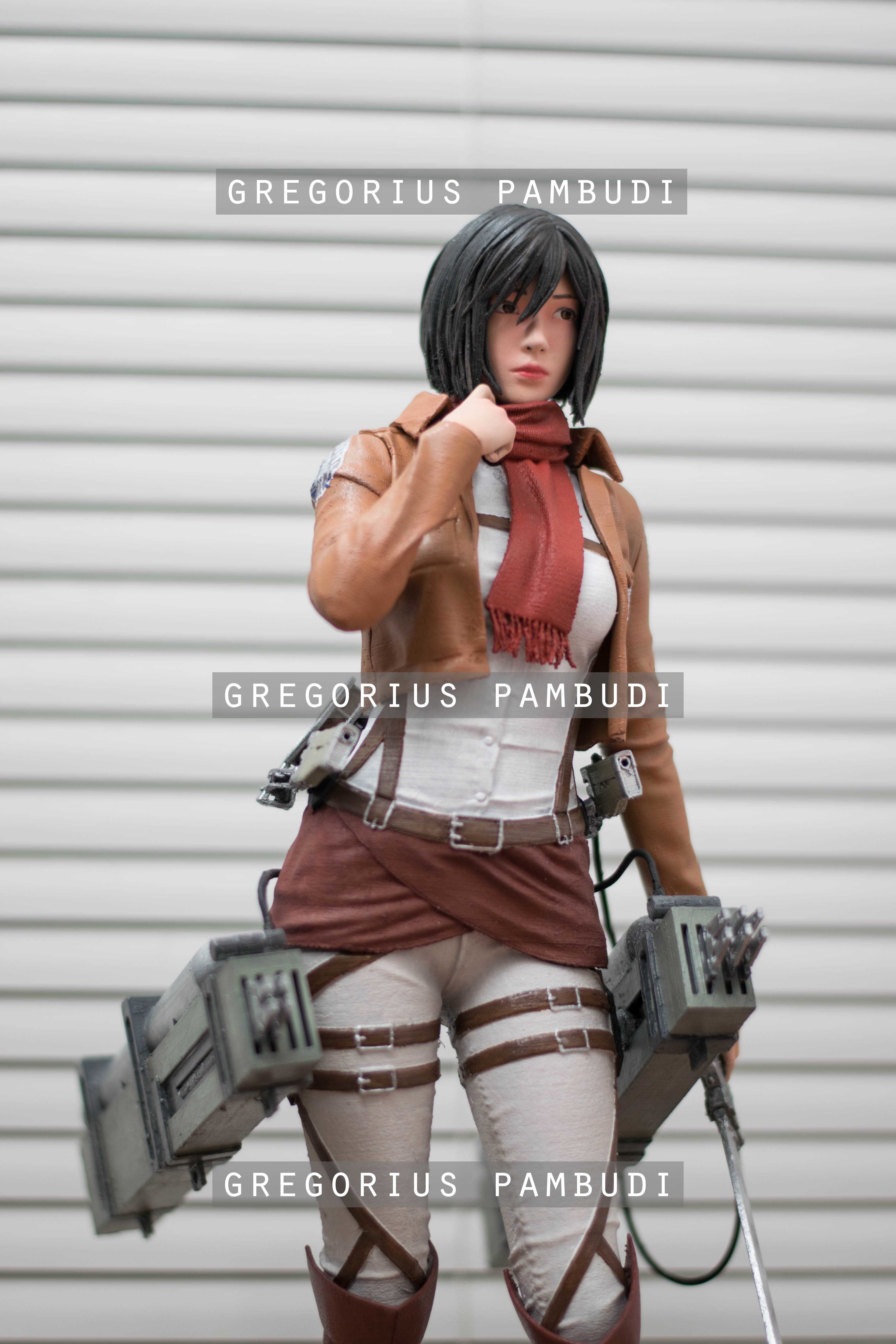 Mikasa Ackerman Attack on Titan Fan Art Statue 3d Printable 3D model 3D printable | CGTrader