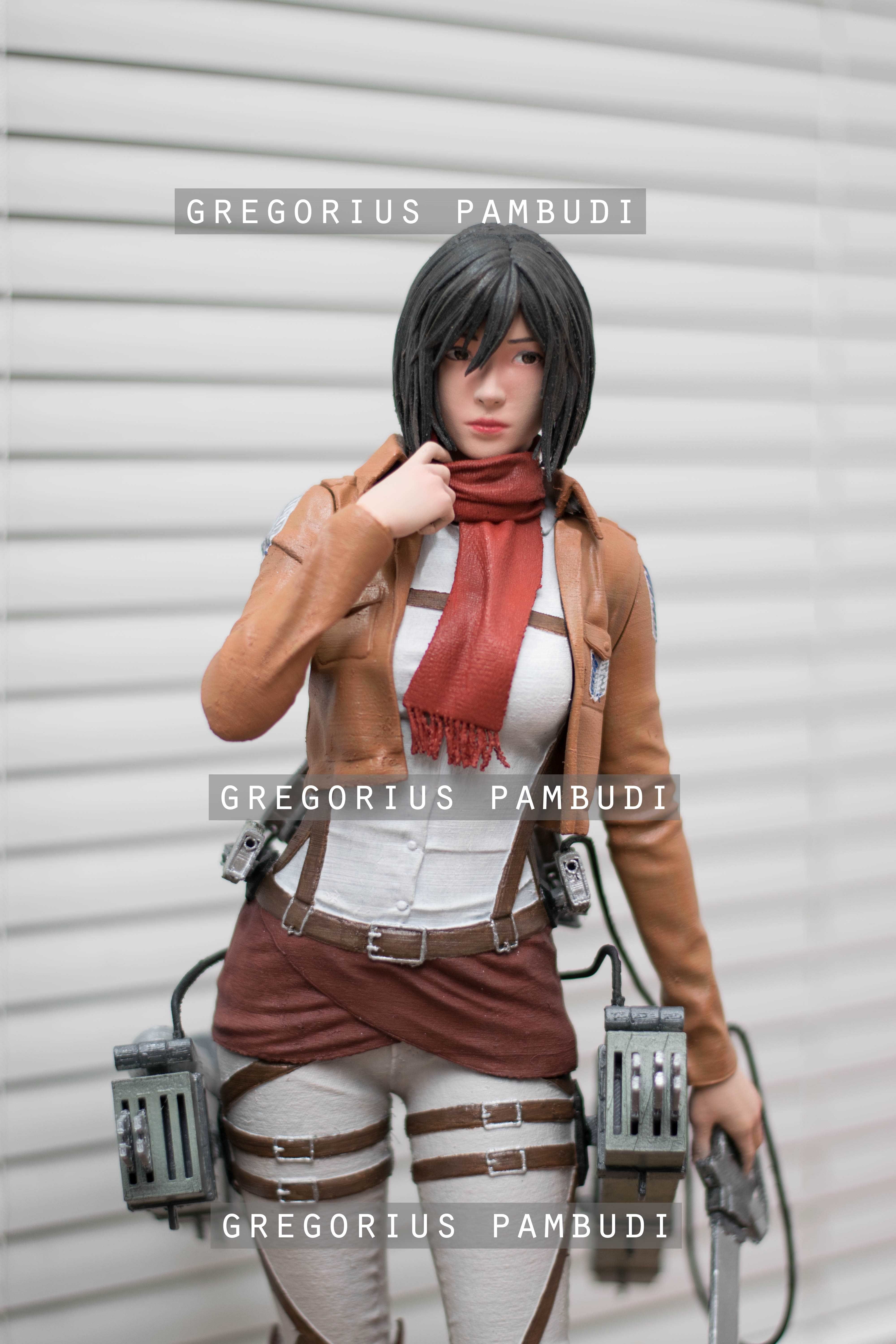 Mikasa Ackerman Attack on Titan Fan Art Statue 3d Printable 3D model 3D printable | CGTrader