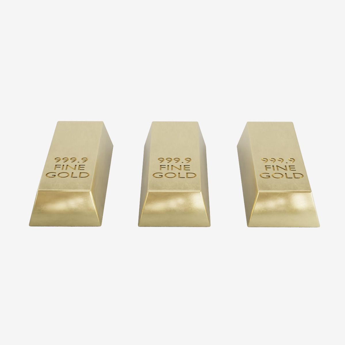 3D model Gold Ingots VR / AR / low-poly | CGTrader